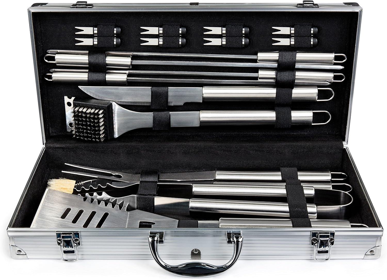 Amazon.com : Best Choice Products 19pc Stainless Steel BBQ Grill Tool ...