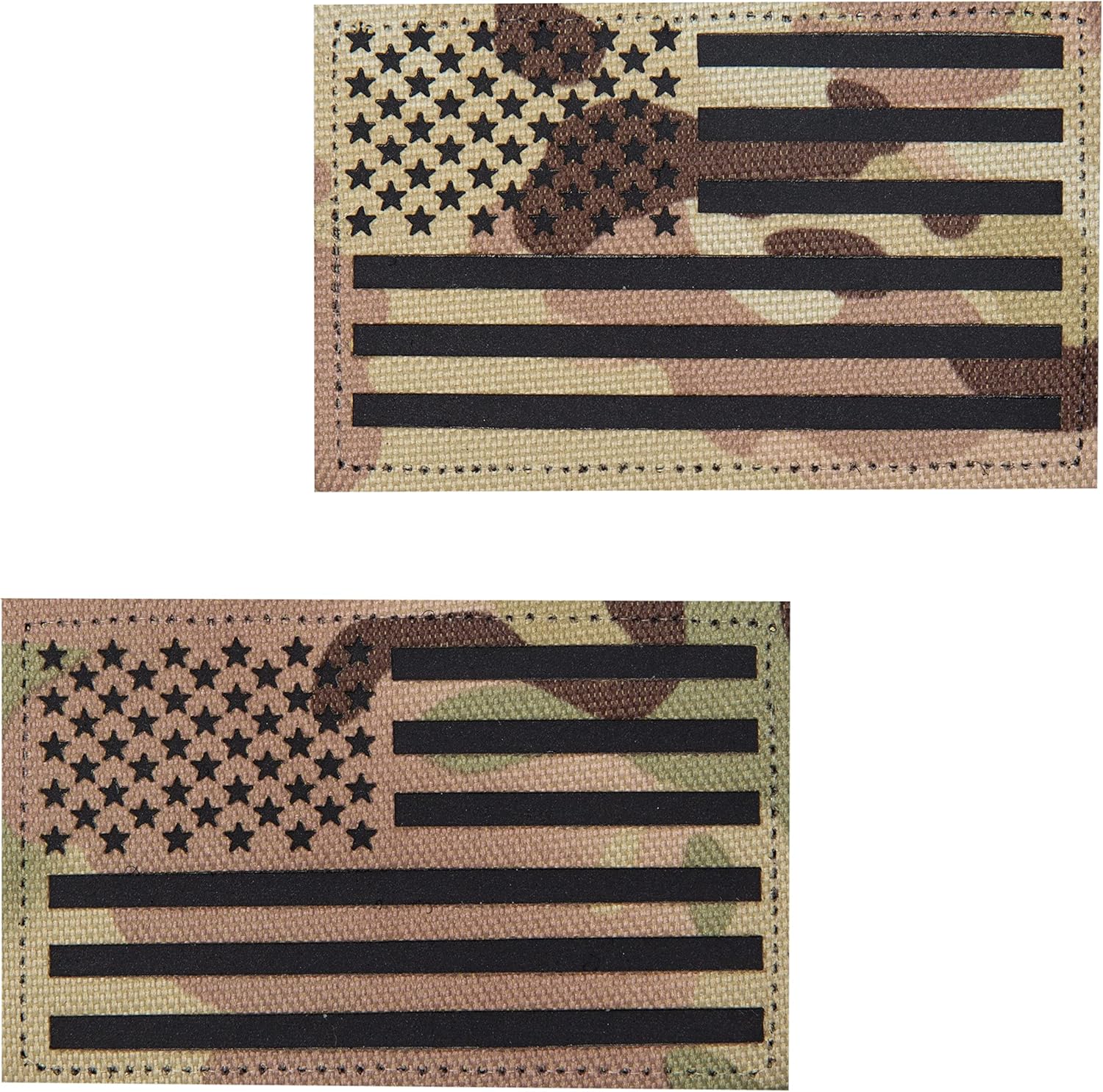 Amazon.com: 2Pcs IR Reflective Tactical Morale Flag Patch American Flag ...
