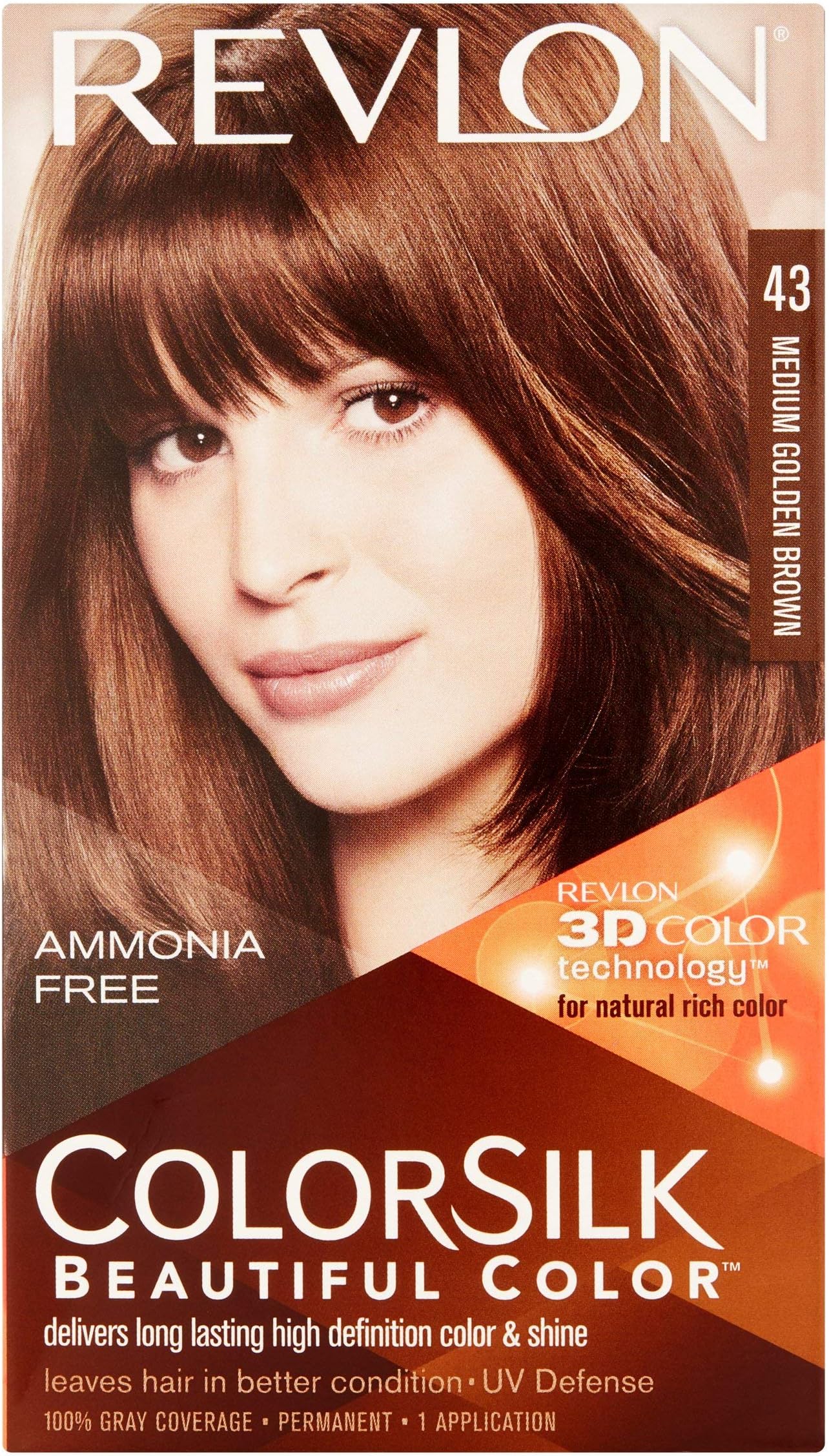 Amazon.com : Revlon ColorSilk Hair Color [47], Medium Rich Brown 1 ea ...