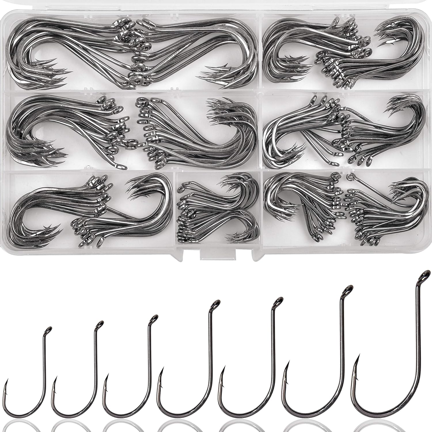 Amazon.com : Octopus Fishing Hooks - 200/300pcs Offset Circle Hooks ...