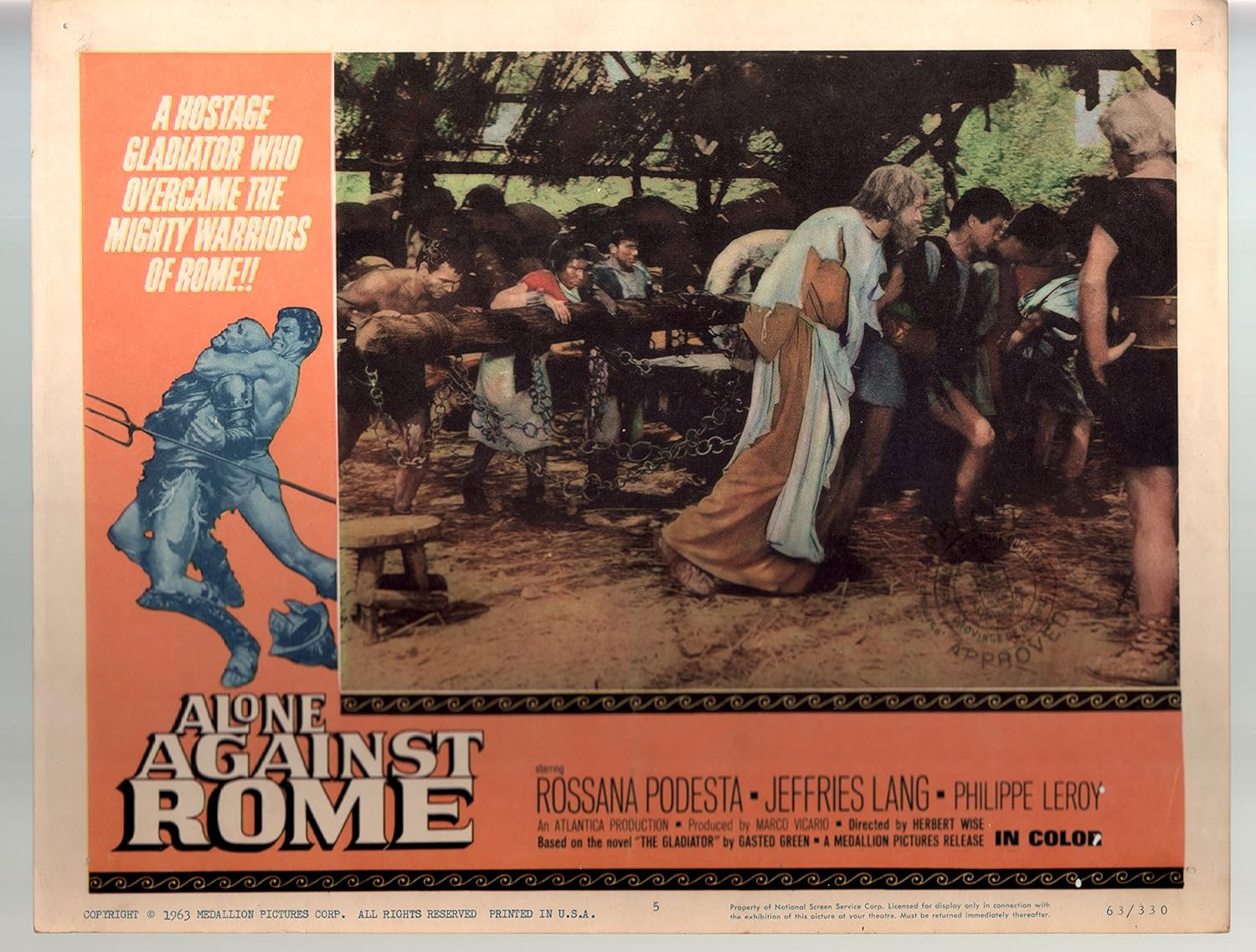 Amazon.com: MOVIE POSTER: Alone Against Rome-Lang Jeffries-11x14-Color ...