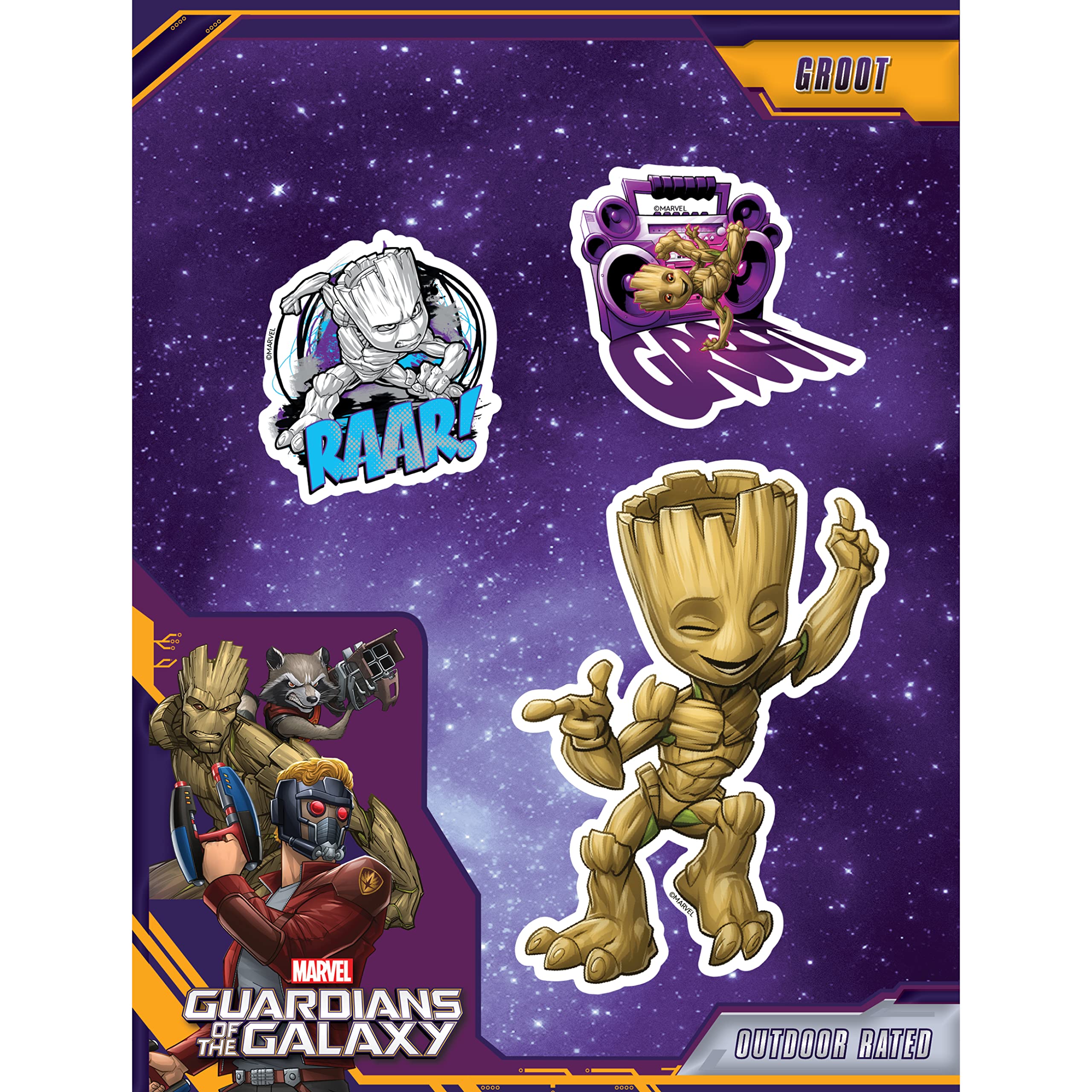 Amazon.com - Marvel Guardians of The Galaxy Groot Decals - Set of 3 ...
