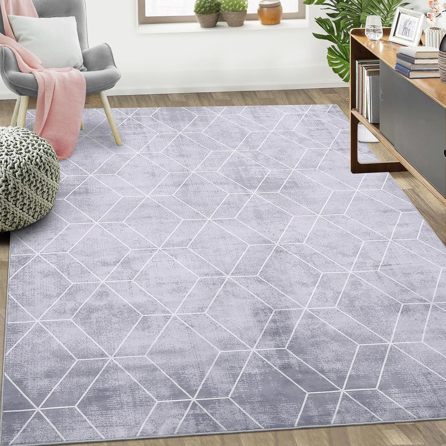 Amazon.com: GAOMON Area Rug for Living Room 9x12, Geometric Modern Rugs ...