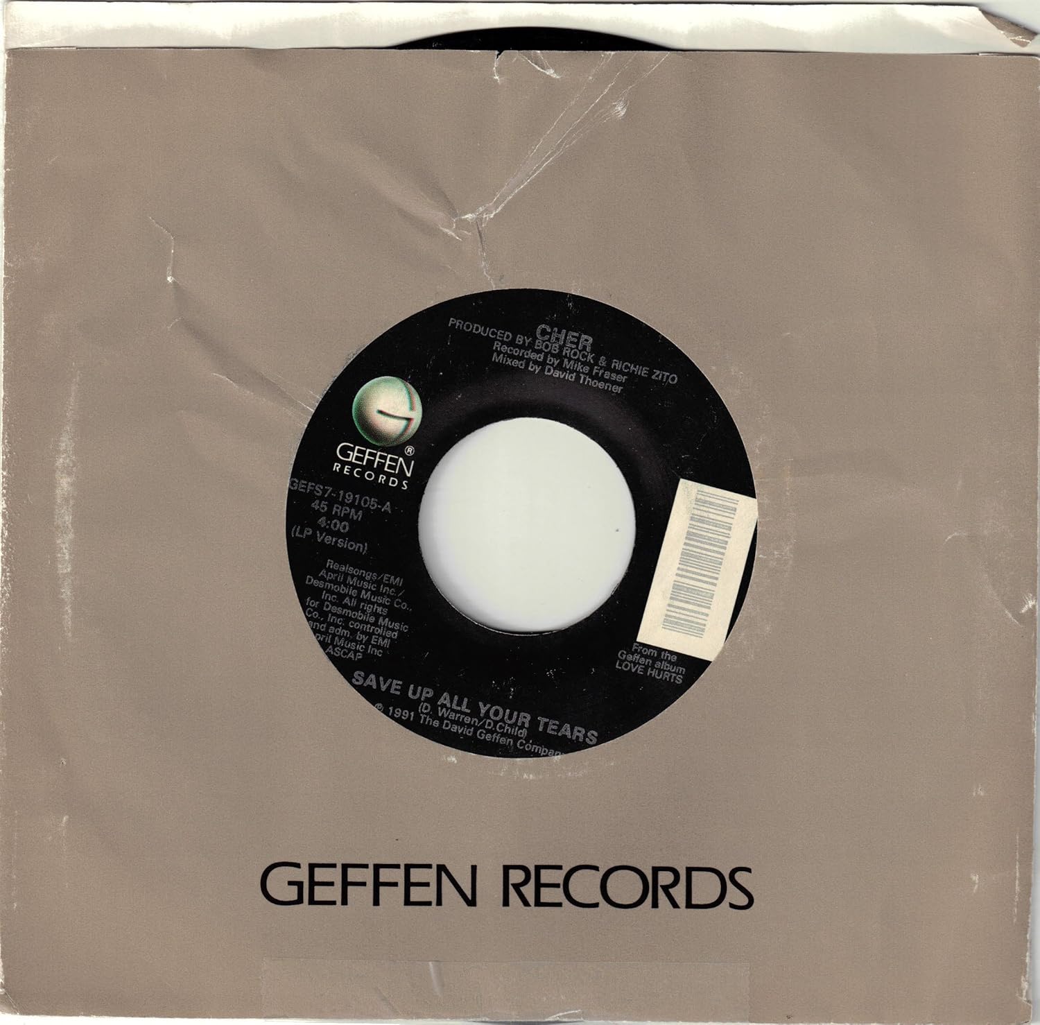 CHER - CHER / Save Up All Your Tears / 45rpm record - Amazon.com Music