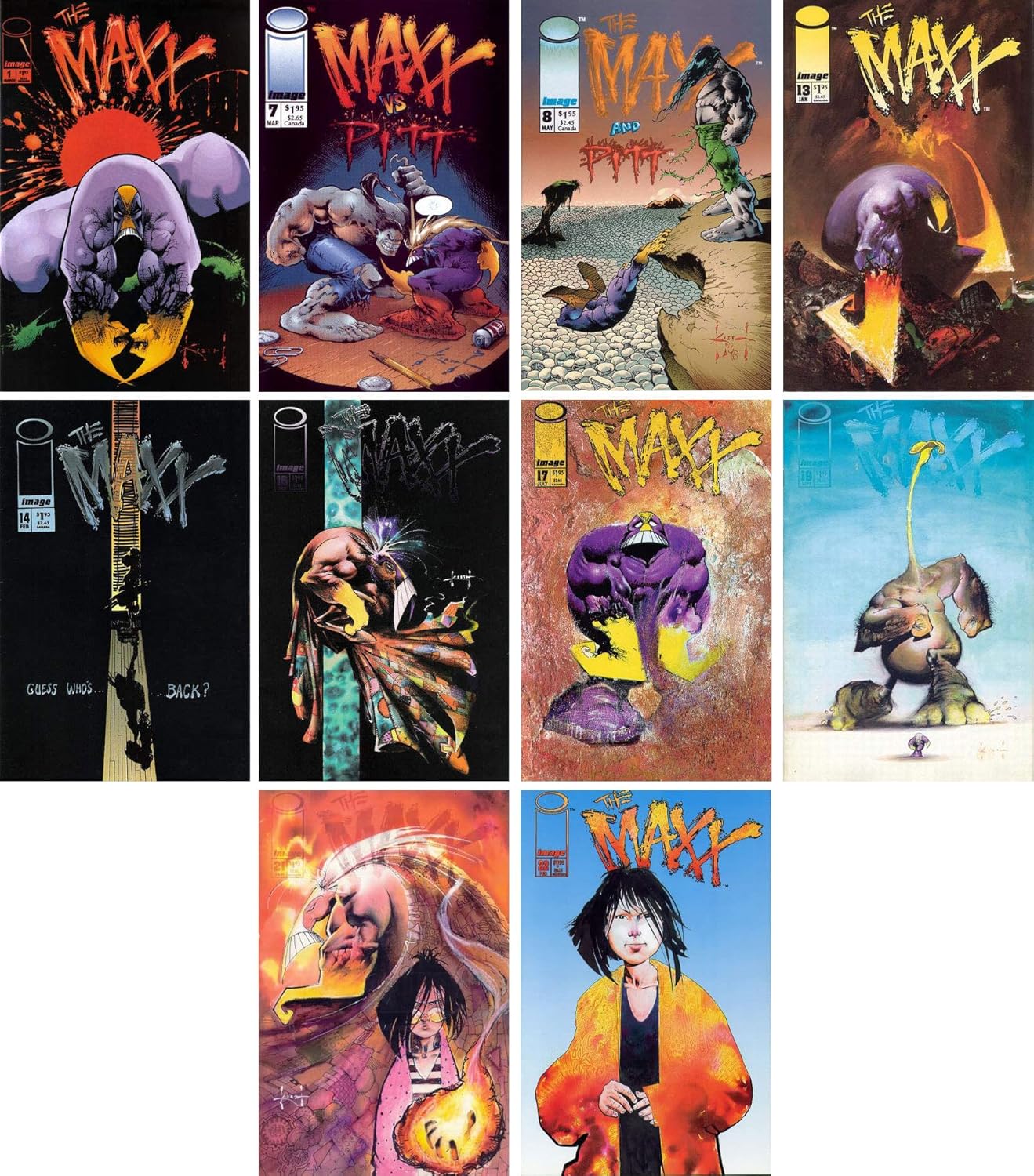 The MAXX #1,7,8,13,14,16,17,19,21,22 Bundle: Sam Kieth: Amazon.com: Books