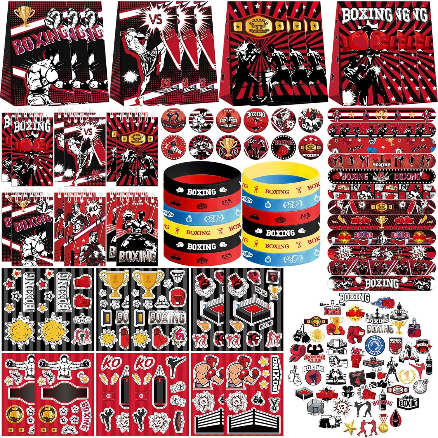 Amazon.com: Obussgar Boxing Party Favour Supplies including Boxing Gift ...