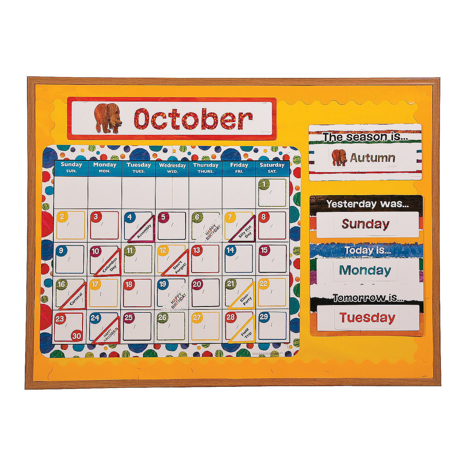 Eric Carle Calendar Set Educational Classroom Decorations Bulletin ...