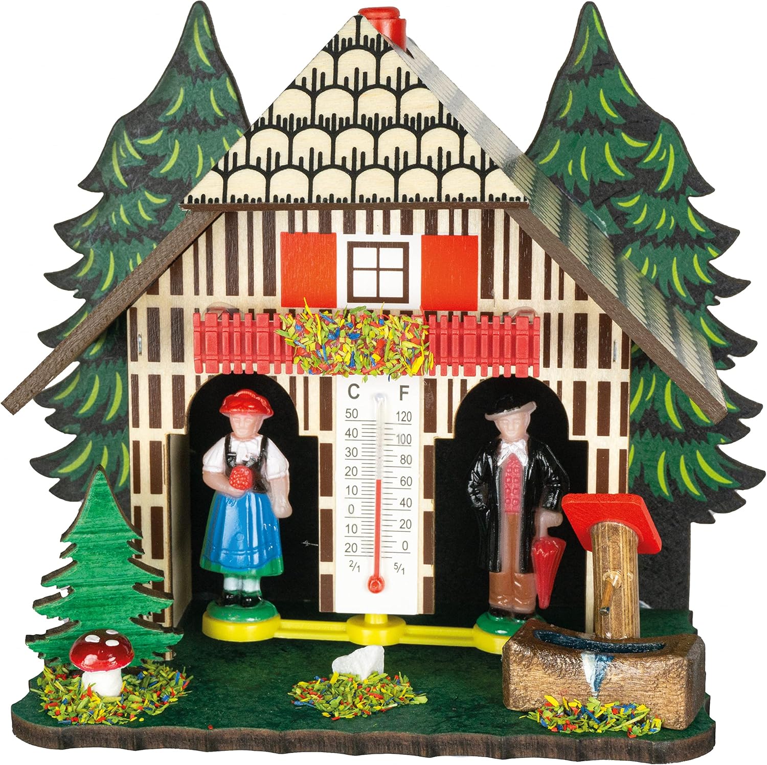 Amazon.com: ISDD Cuckoo Clocks Weather House: Weather Stations: Patio ...