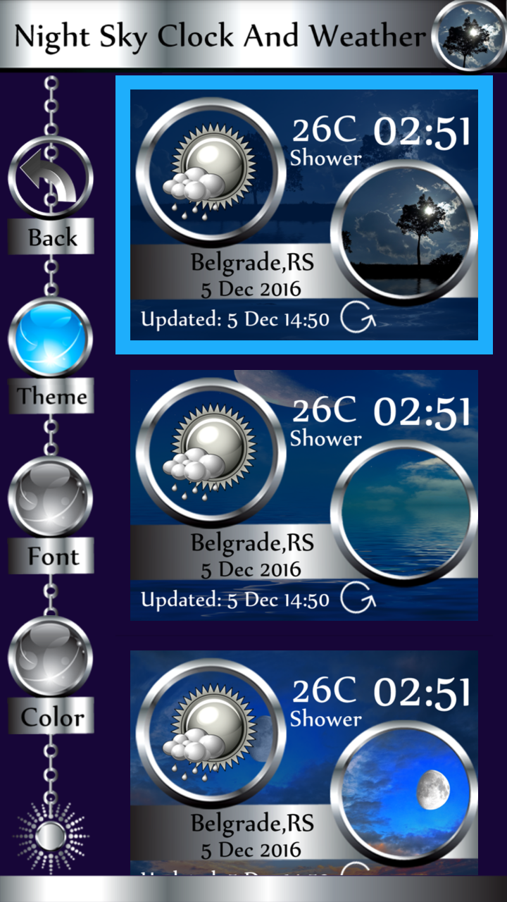 Night Sky Clock And Weather - App on Amazon Appstore