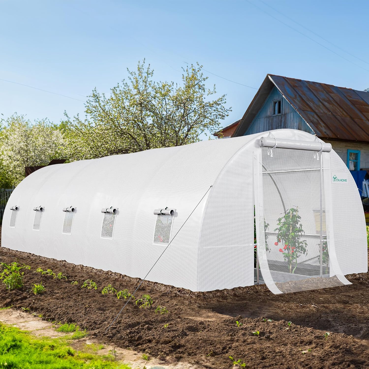 Amazon.com : YITAHOME 26'x10'x6.5' Greenhouses Heavy Duty Large ...