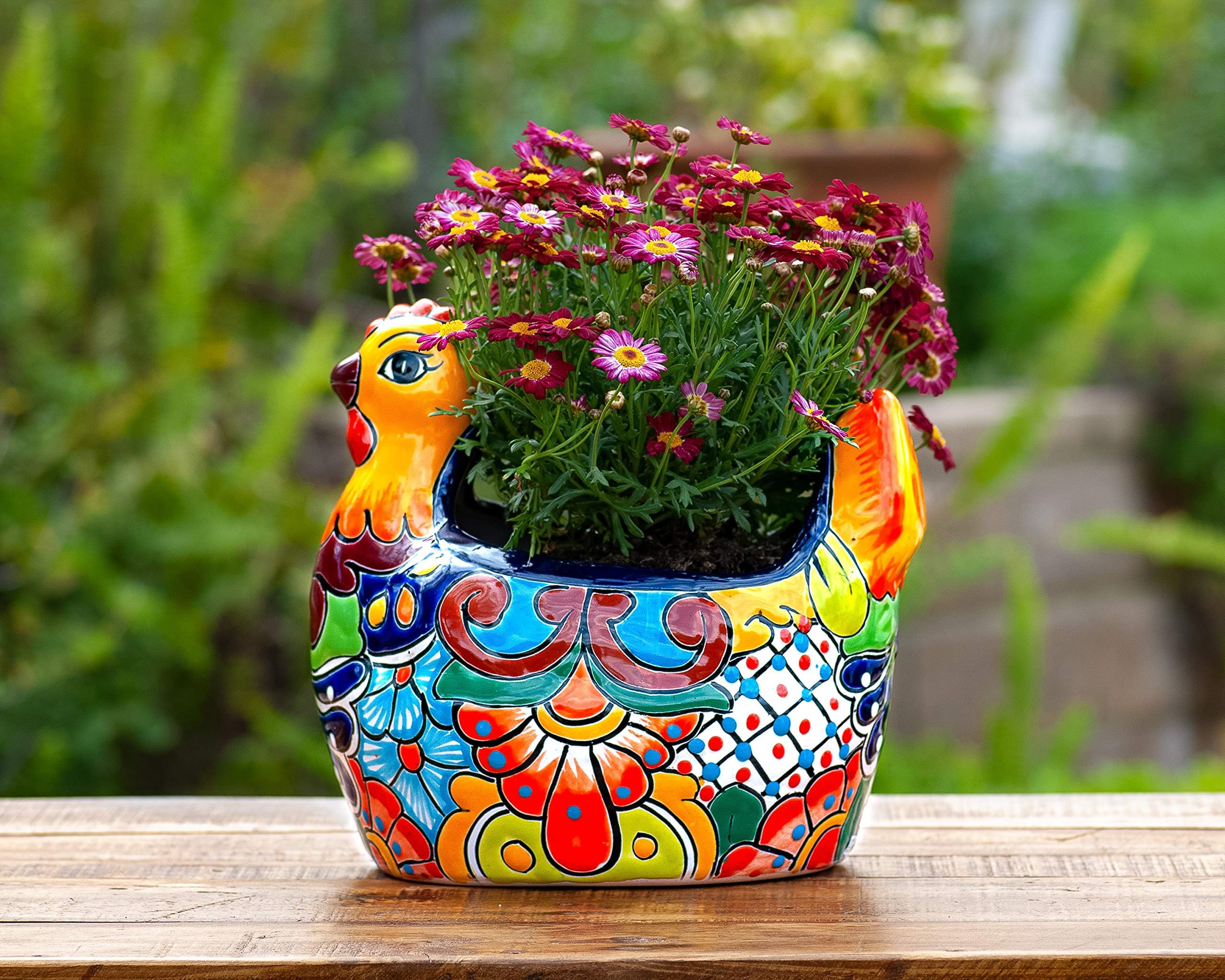 Amazon Cactus Canyon Ceramics Bule Mexican Talavera Terracotta