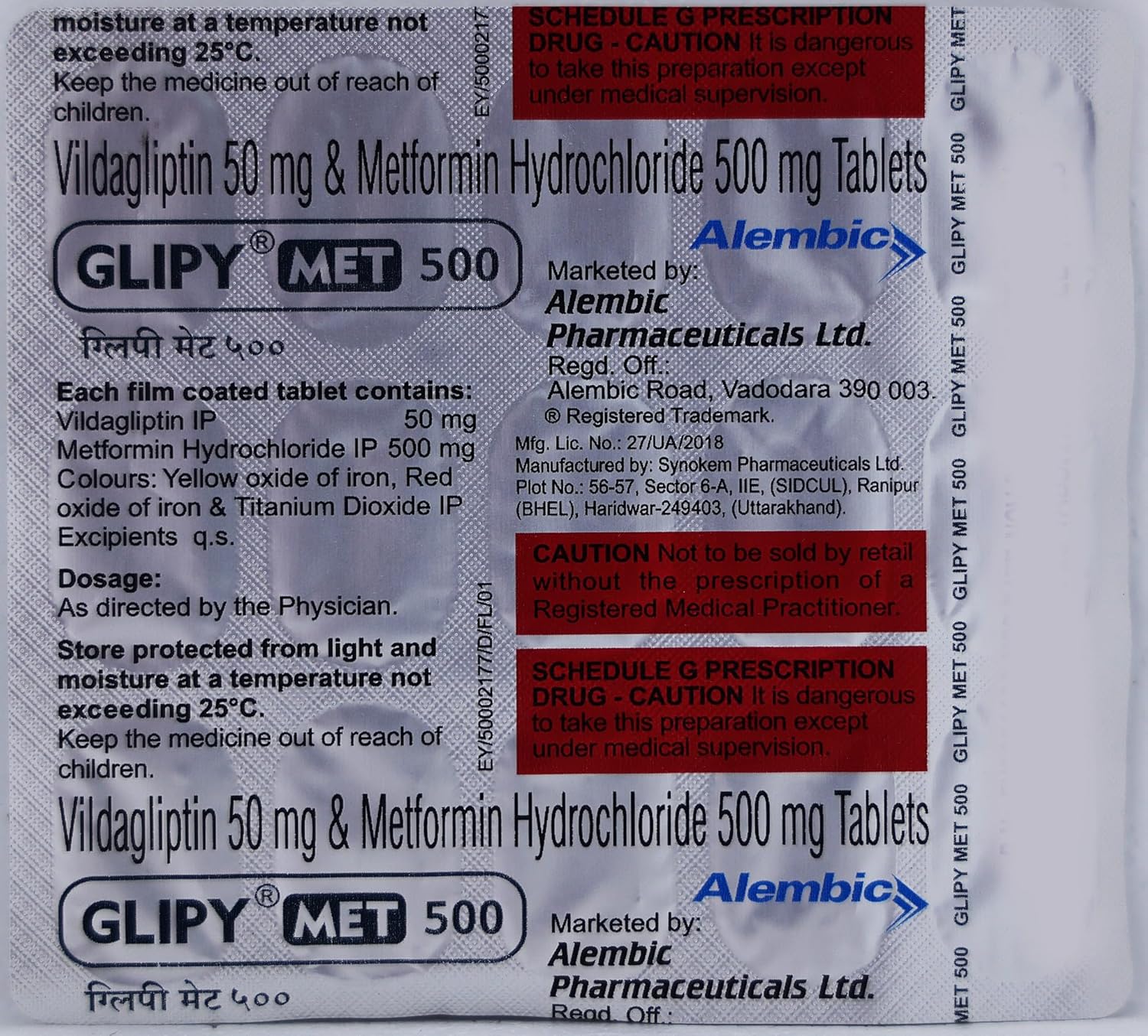 Glipy Met 500mg - Strip of 15 Tablets : Amazon.in: Health & Personal Care