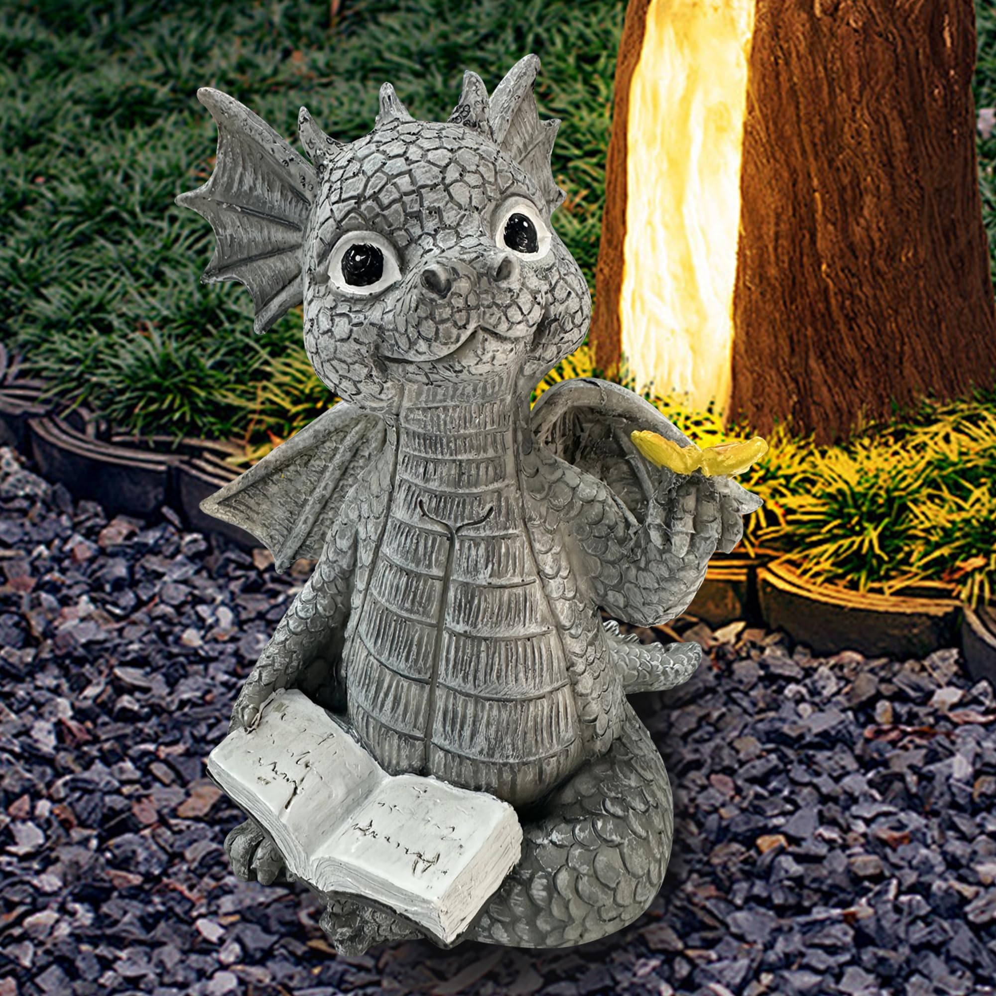 Amazon.com: Pacific Giftware Happy Garden Dragon Cheering You On Garden ...