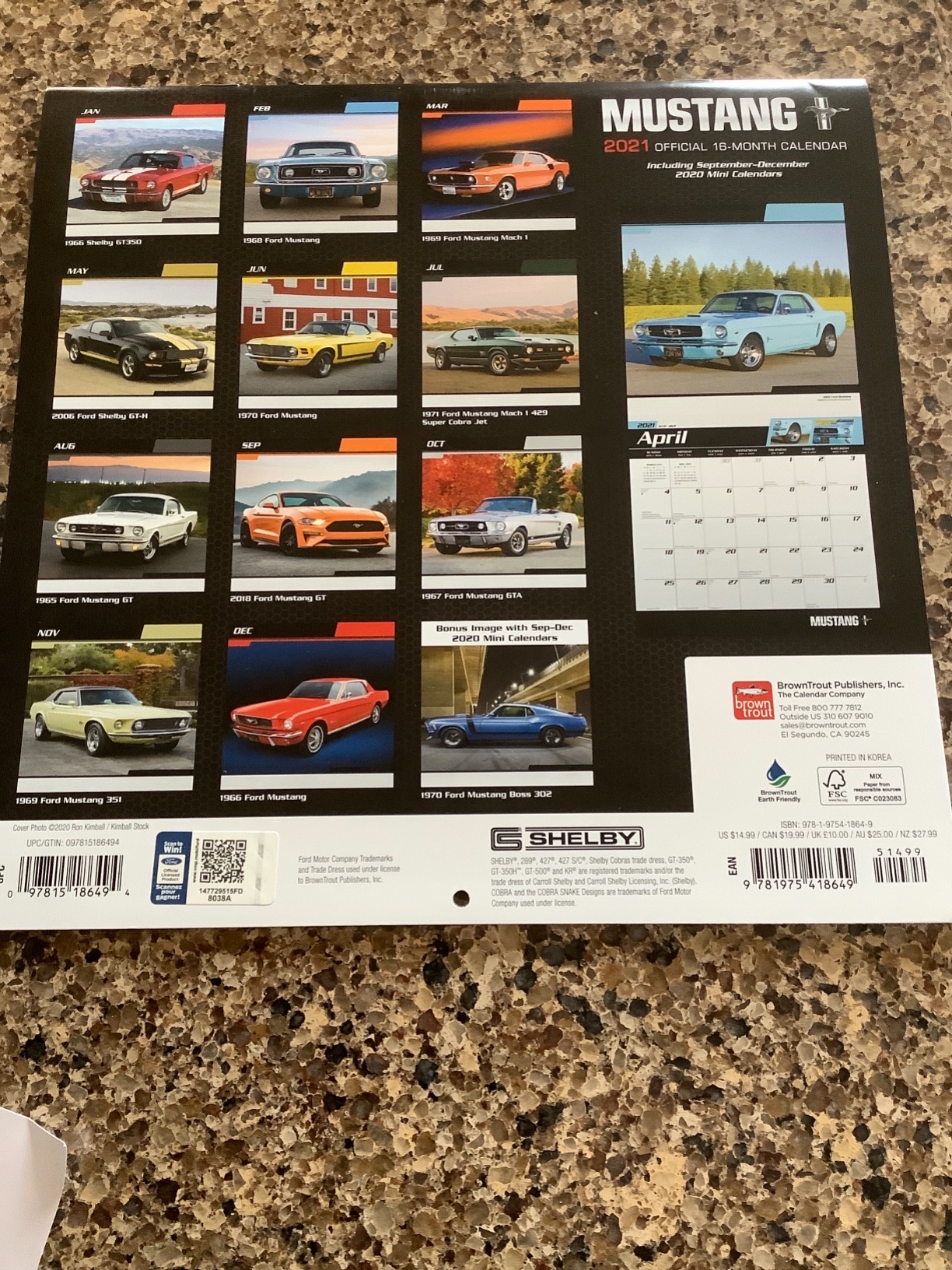 Mustang 2021 Square Wall Calendar : BrownTrout Publishers, BrownTrout ...