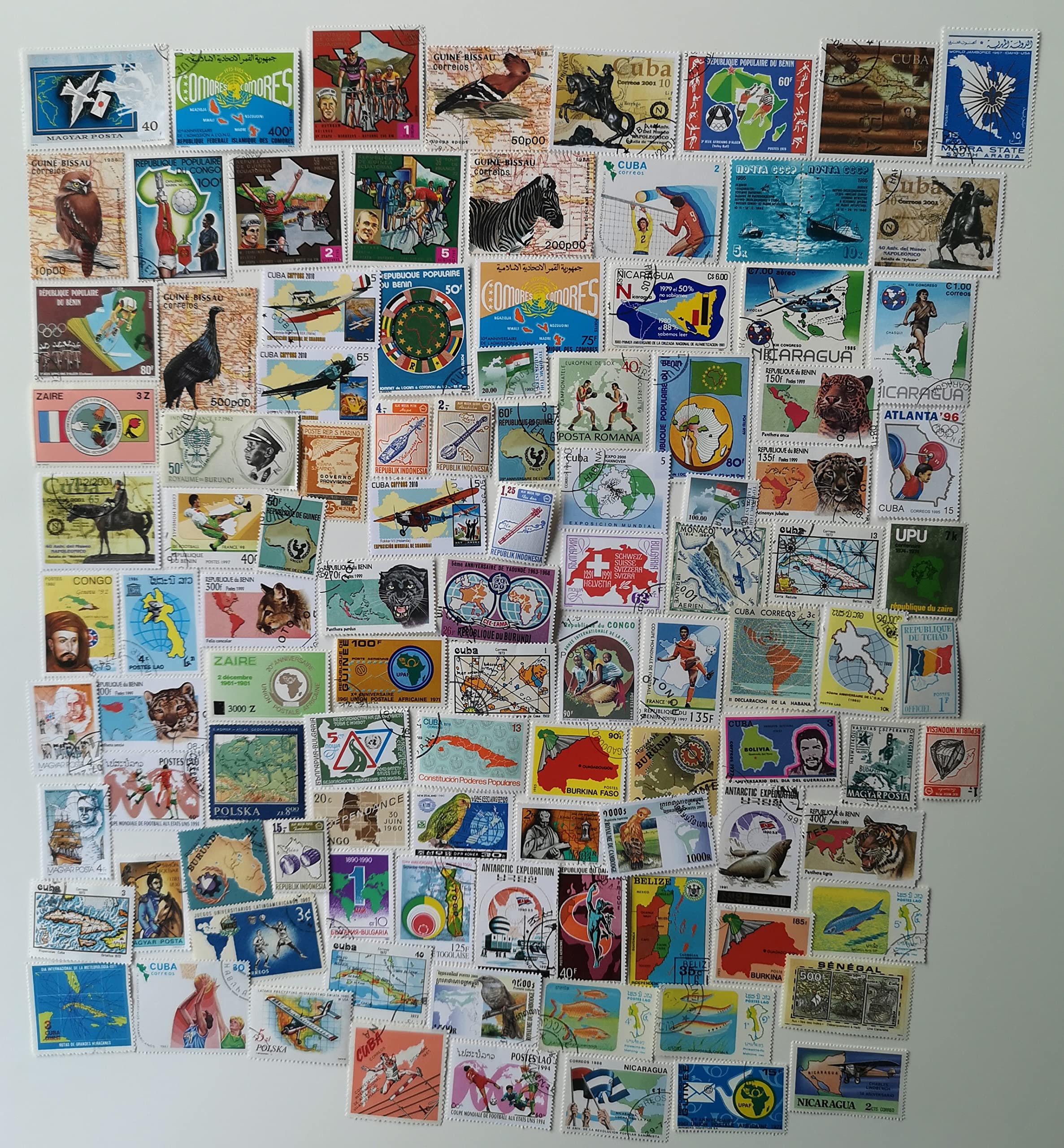 100 Different Maps on Stamps Collection (Used Postage Stamps for ...