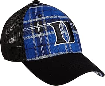 Amazon.com : NCAA Adult Duke Blue Devils Thrive Cap (Royal Plaid, One ...