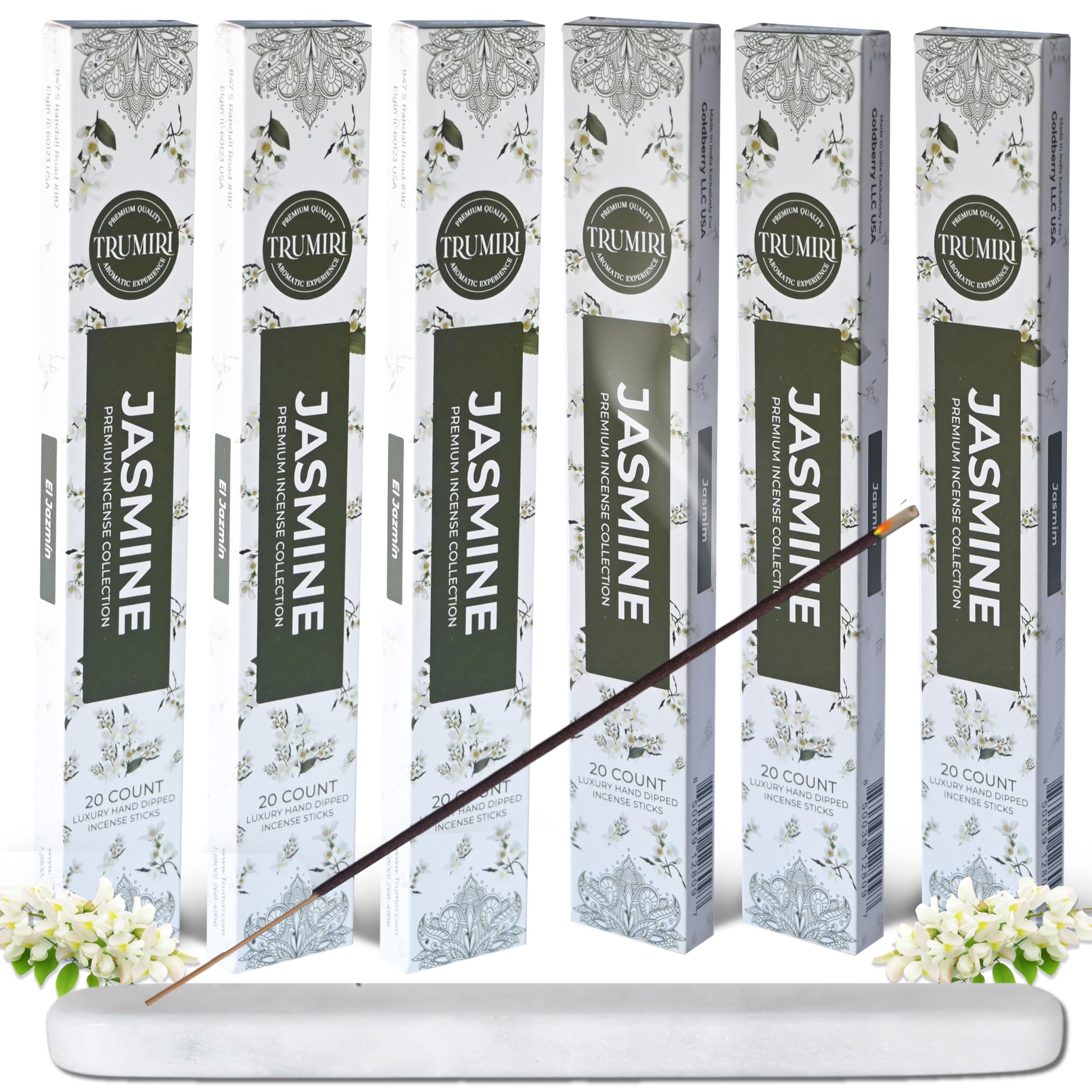 Amazon.com: Jasmine Incense Sticks - Total 120 Insence-Sticks - 6 Packs ...