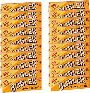 Amazon.com: Bugler Orange Slow Burning Cigarette Rolling Papers 1 1/4 (78mm) - 24 Booklets ...