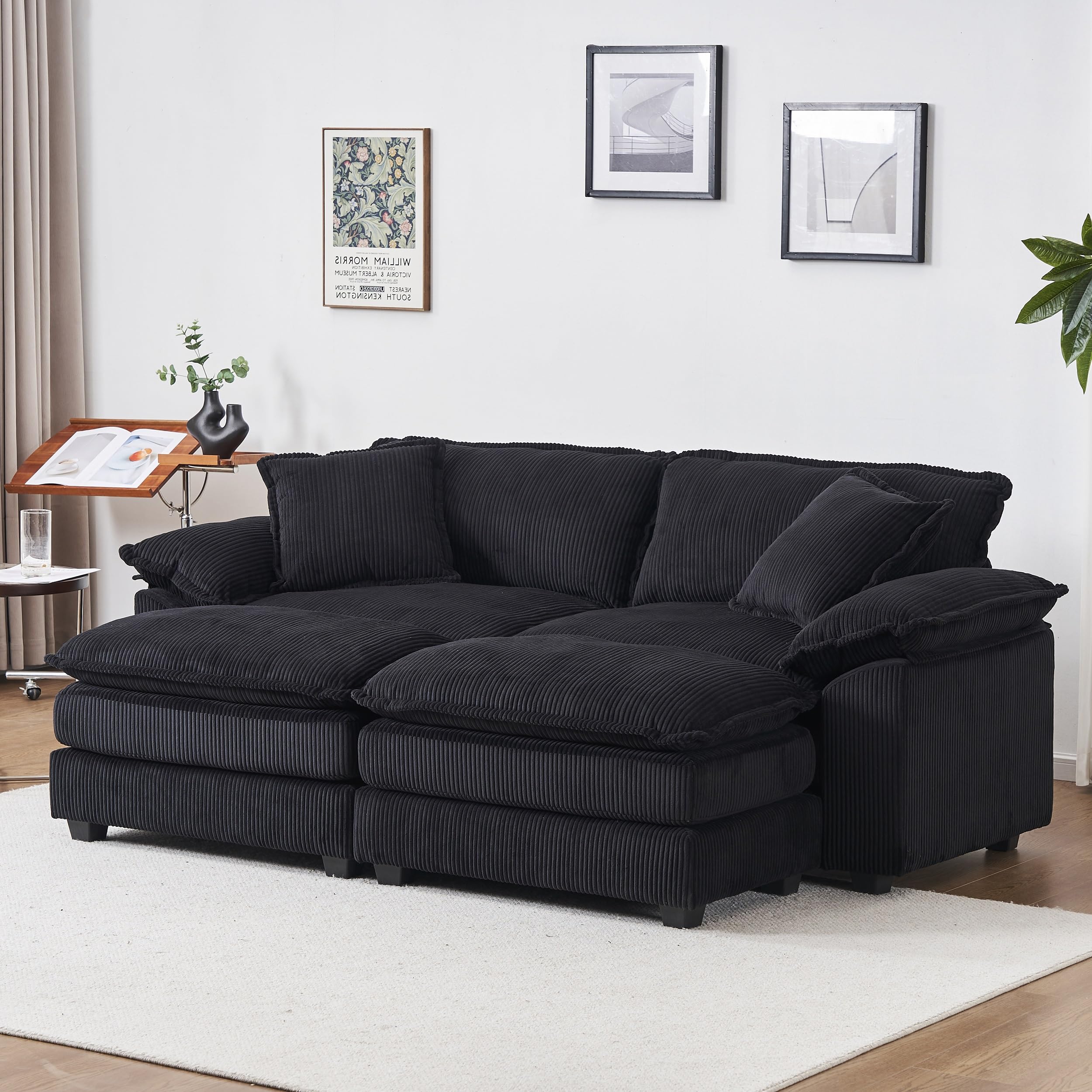 Amazon.com: Corduroy Overstuffed Chaise Lounge Chair, Oversized 47" W ...