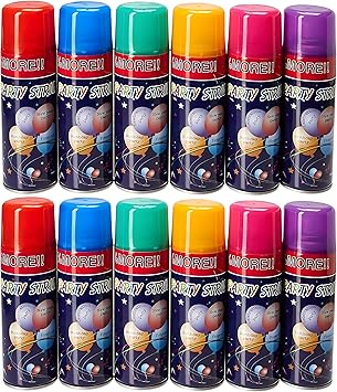 Amazon.com: 12 Pack Party String Spray (3 oz Each) – Streamer Spray in ...