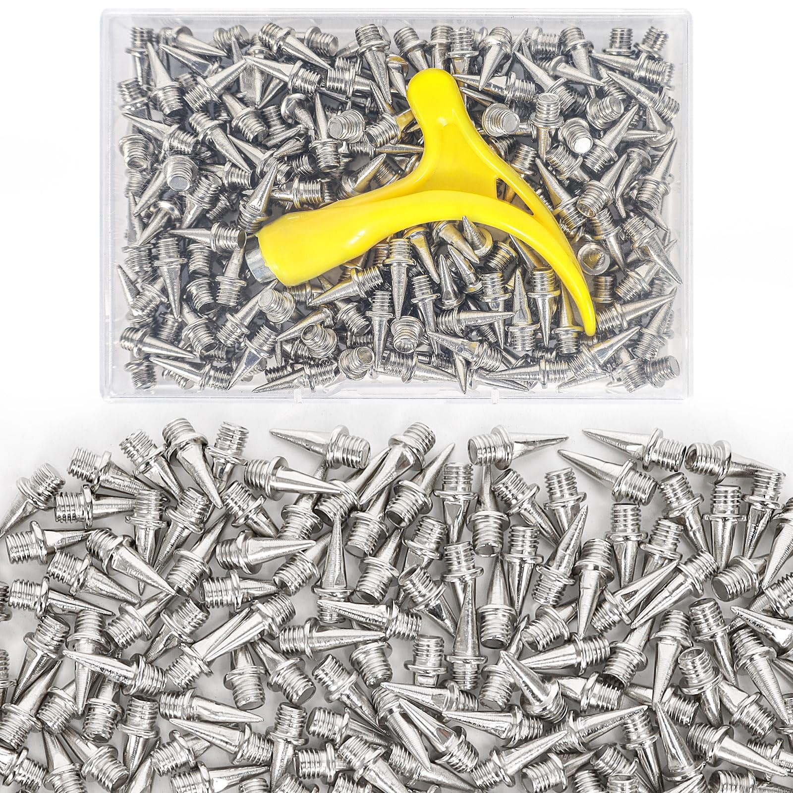 Snapklik.com : YUNVI Track Spikes - 200 Pcs Stainless Steel Pyramid ...