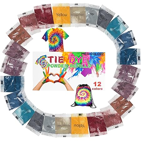 Amazon.com: Tie Dye Powder, 24 Colors DIY Tie Dye Powder Bottled Fabric ...