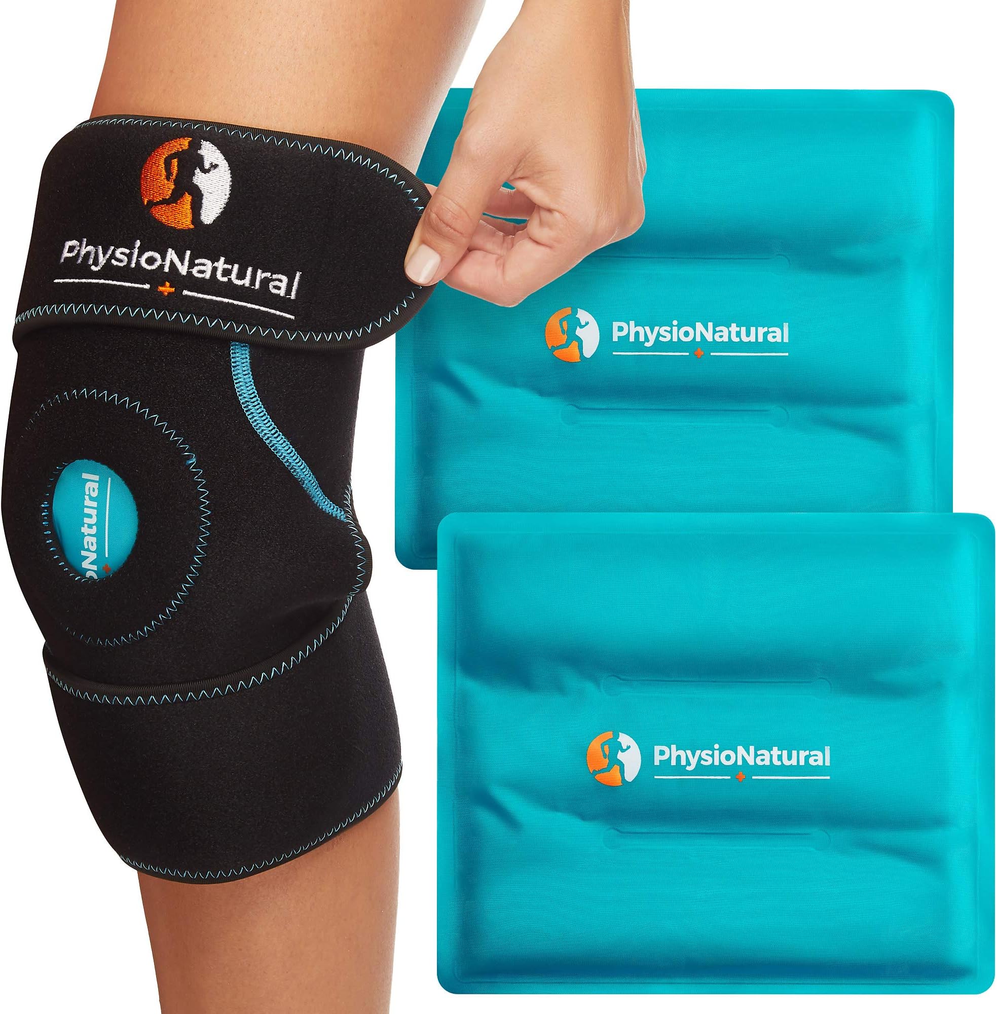 Amazon.com: PhysioNatural Ice Pack for Knee Pain Relief, Reusable Gel ...