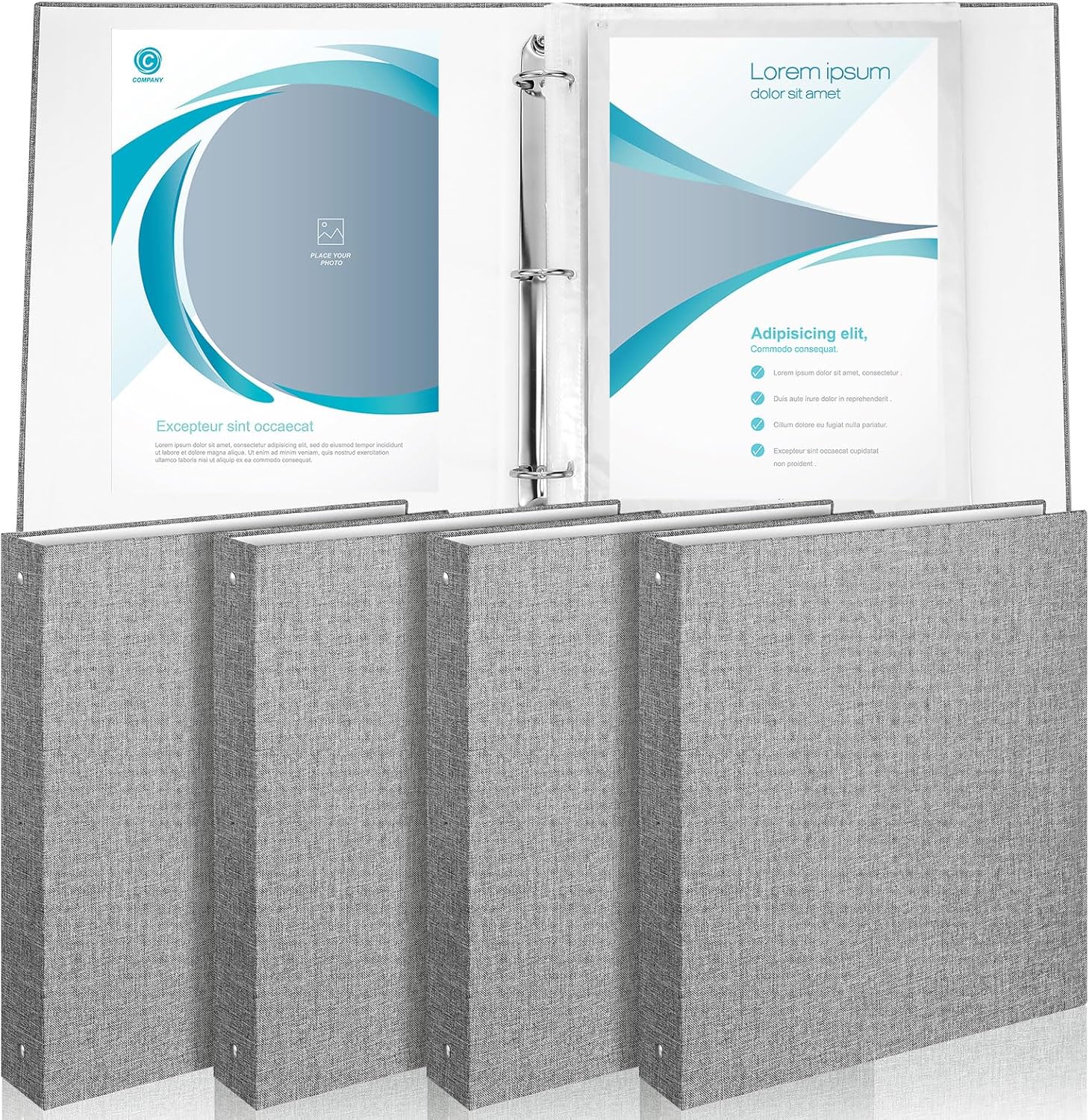 Amazon.com : Eersida 4 Pack 3 Ring Binder 1 Inch Round Ring Binder ...