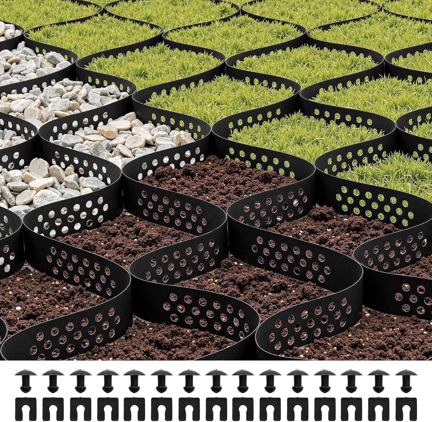 Amazon.com : VEVOR Gravel Grid, 2 Inch Depth, 16.4 x 6.5 FT / 5000 x ...