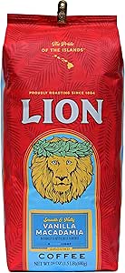 Amazon | ライオンコーヒー バニラマカダミア 粉 24oz(680g) フレーバーコーヒー ドリップ ハワイ 中挽き 浅煎り ライトロースト 人気 ギフト lion coffee ...