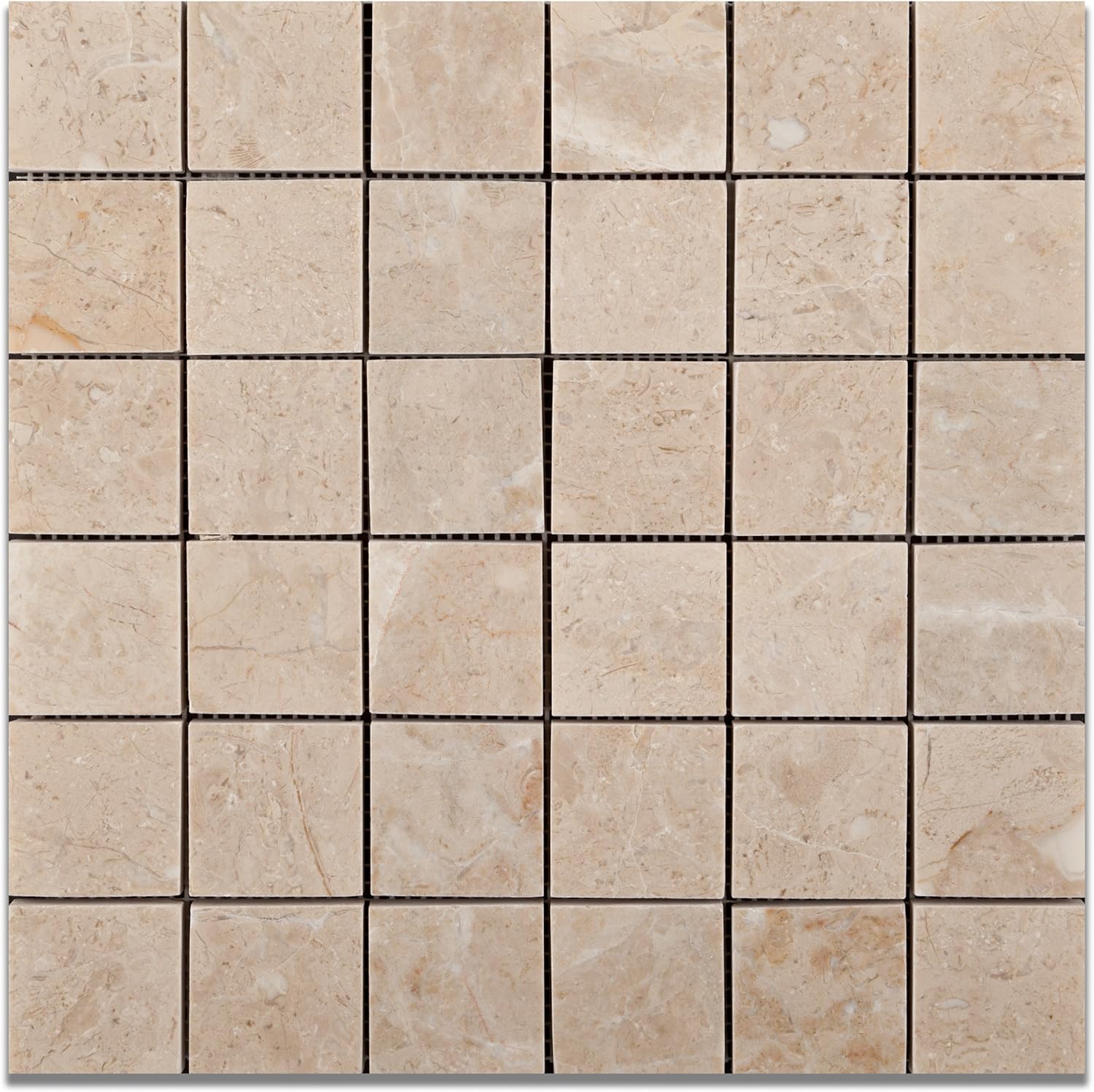 Bursa Beige/Sandy Beige Marble 2 X 2 Polished Mosaic Tile - Lot of 50 ...