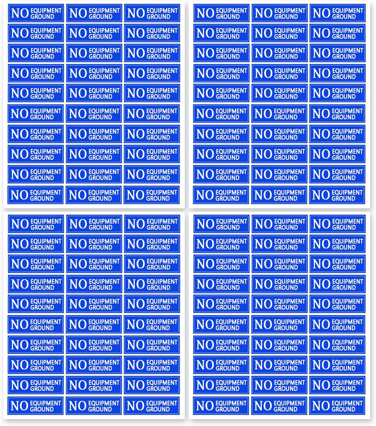 Amazon.com: Remarkabel 120 Pcs NO Equipment Ground Stickers, Blue, 1x0 ...