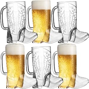 Amazon.com: JoyServe Cowboy Boot Cups - (Pack of 6) 17oz Cowboy and ...