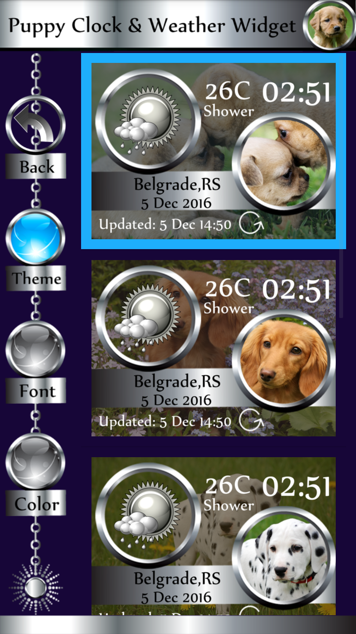 Puppy Clock & Weather Widget - App on Amazon Appstore
