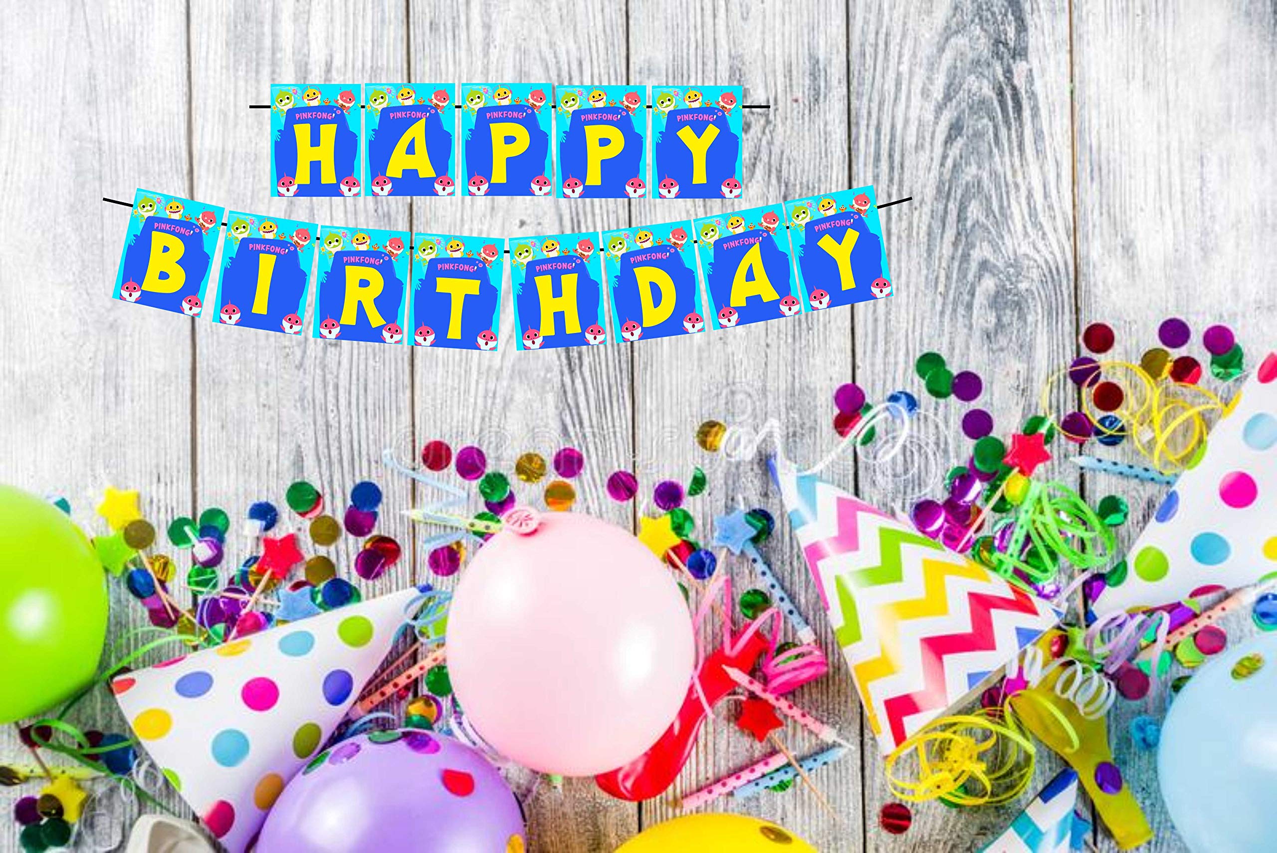 Buy Balloonistics Ping Fong Baby Shark Happy Birthday Banner for ...