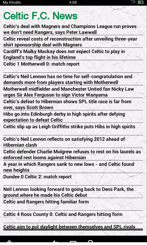 Celtic Football News(Kindle Tablet Edition) - App on Amazon Appstore