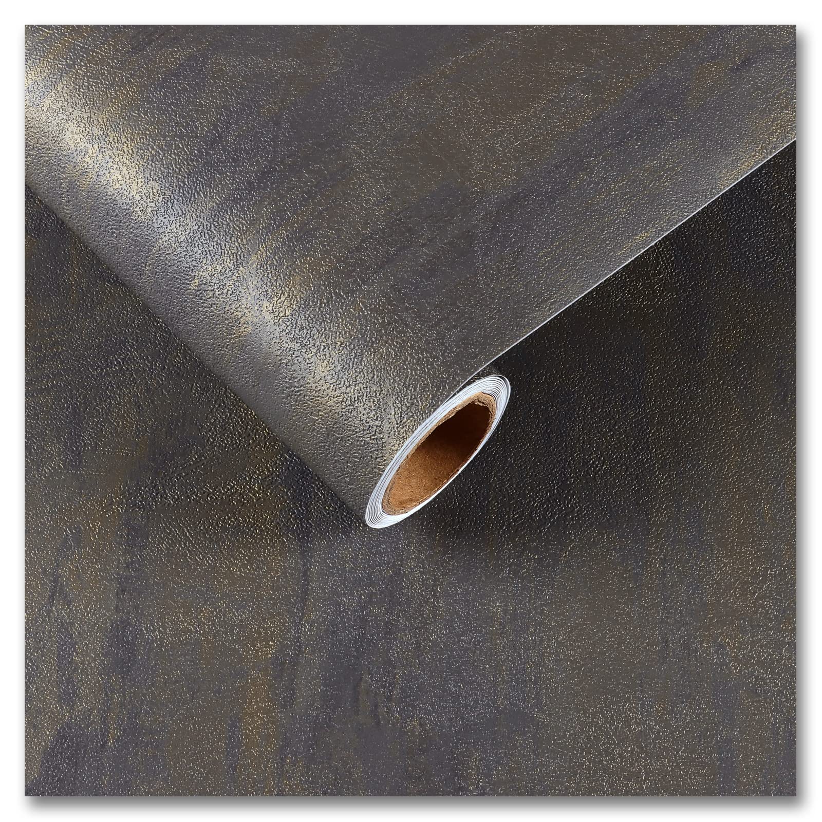 CRE8TIVE Grey Gold Concrete Wallpaper Peel and Stick for Kitchen ...