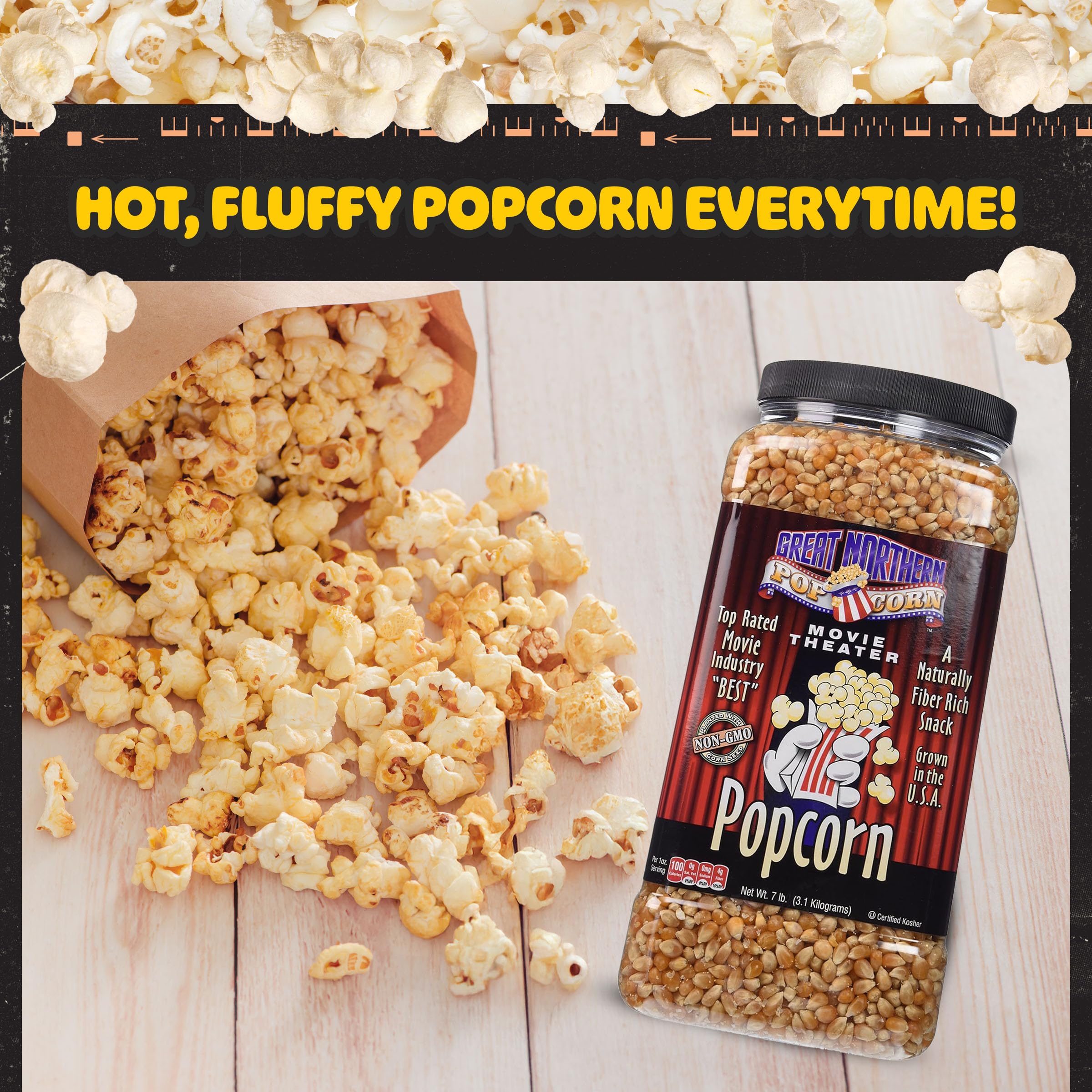 Snapklik.com : Yellow Popcorn Kernels Bulk Resealable 7lb Jug - Non-GMO ...