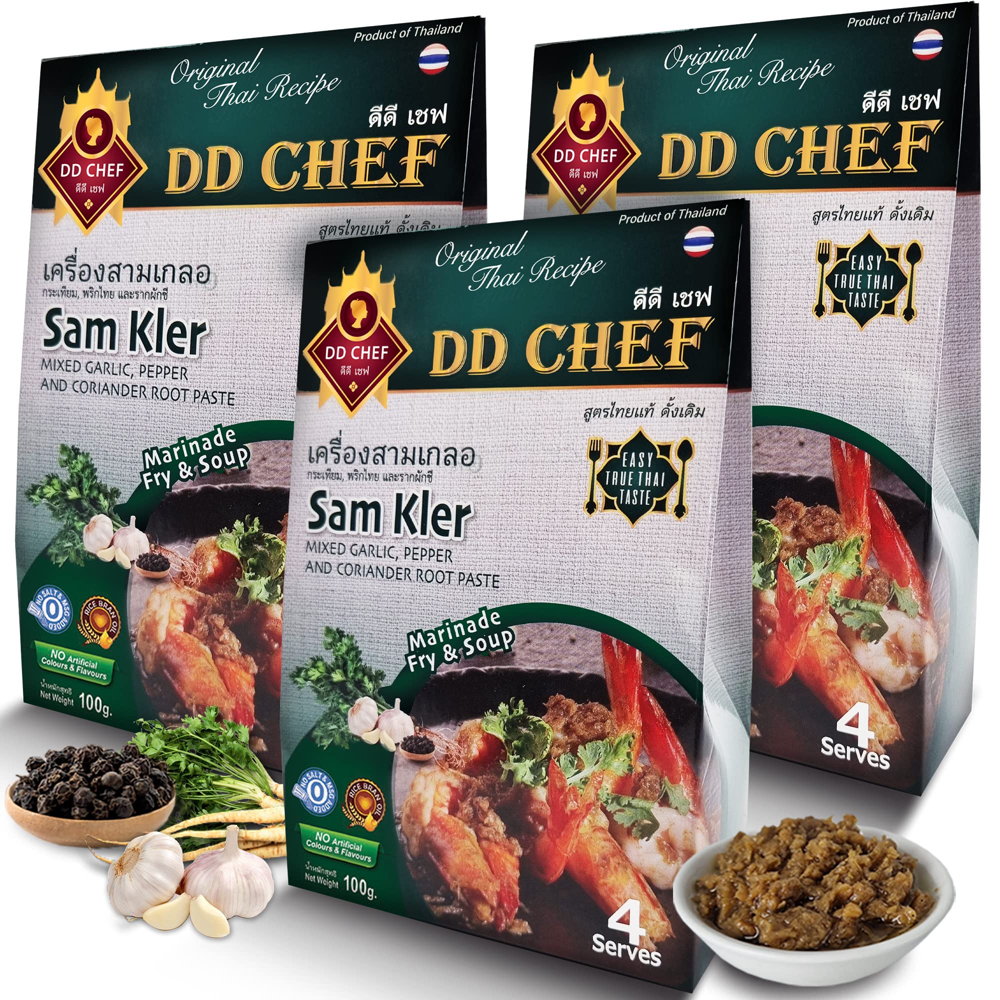 DD Chef Thai Stir-Fry Paste - 3 Pack/12 Dishes Garlic, Pepper ...
