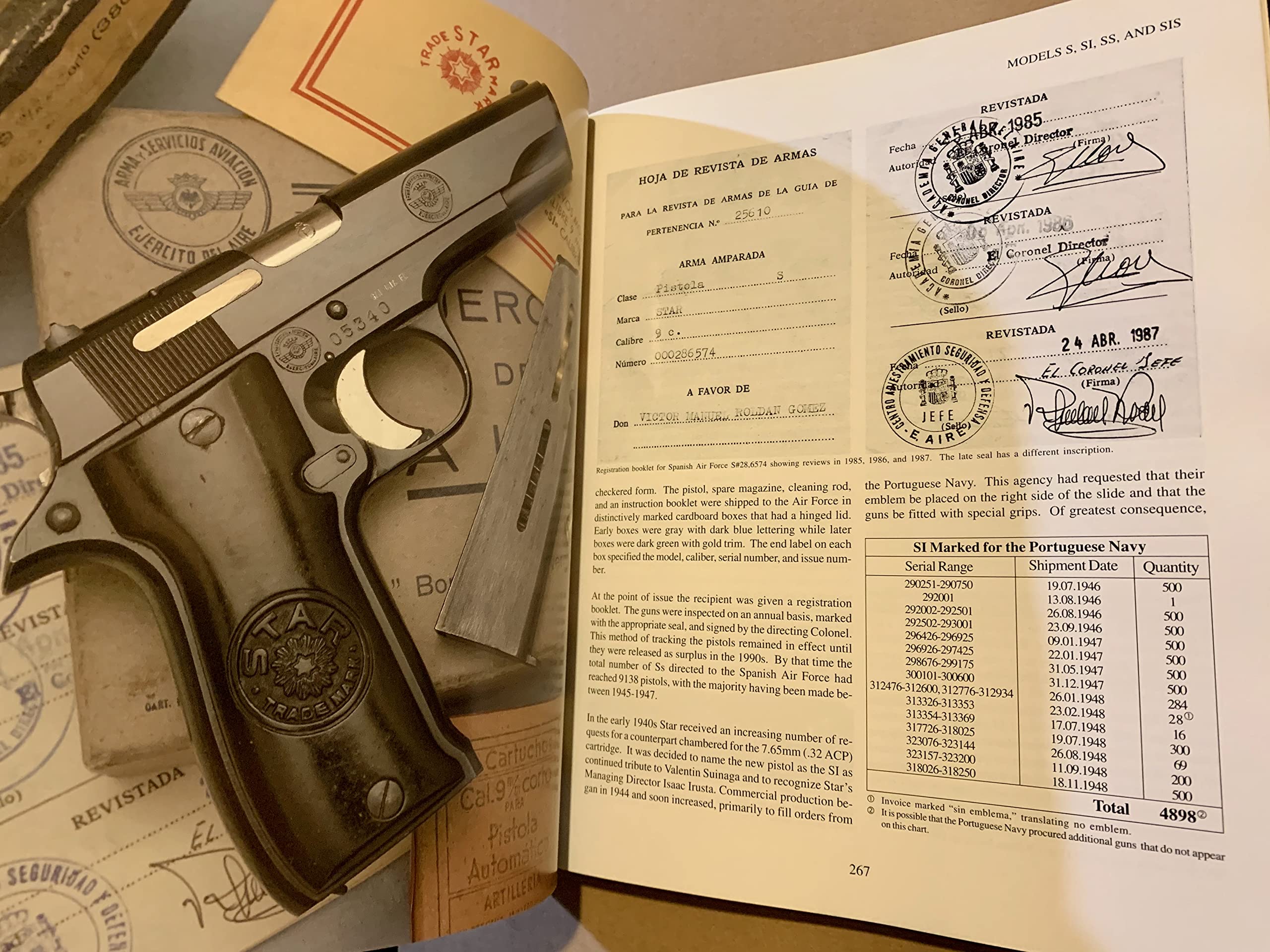 SIGNED Star Firearms by Leonardo Antaris Handguns Spain Spanish Astra ...