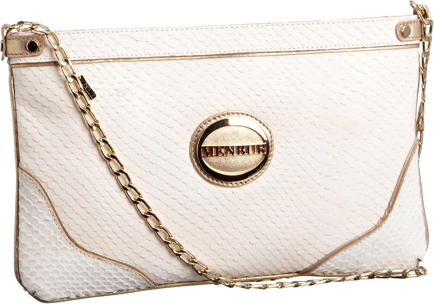 Menbur Leather Women's Dents Du Midi Evening Handbags Light Gold ...