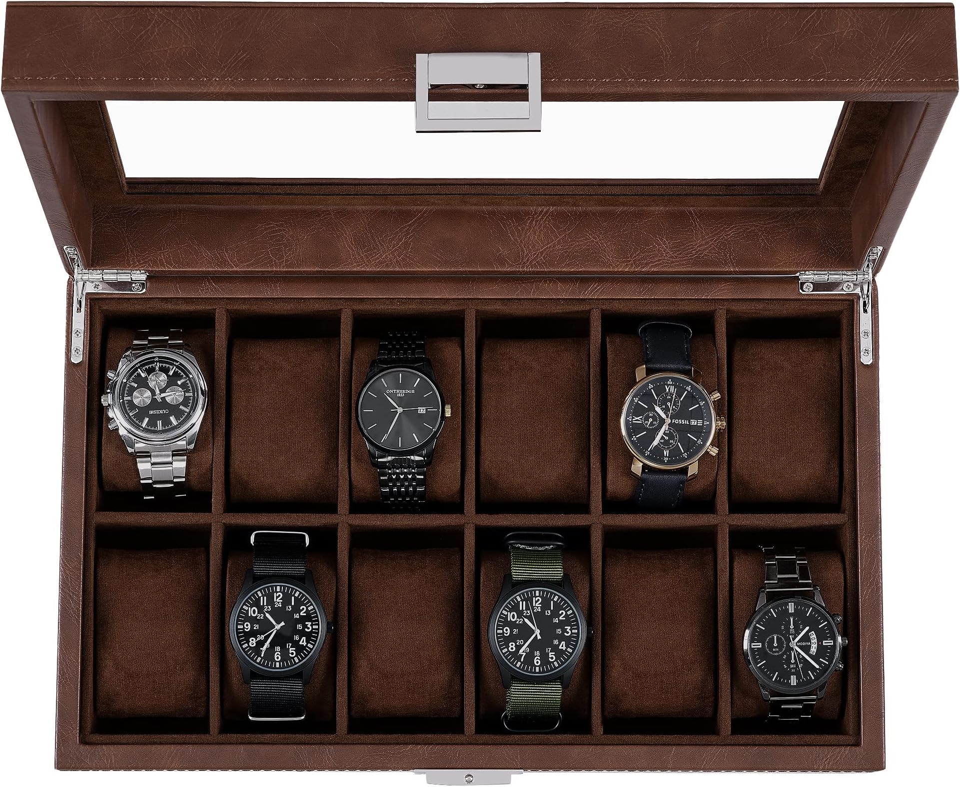Amazon.com: 18pc Black Watch Travel Tray Showcase Display Case Unit W ...