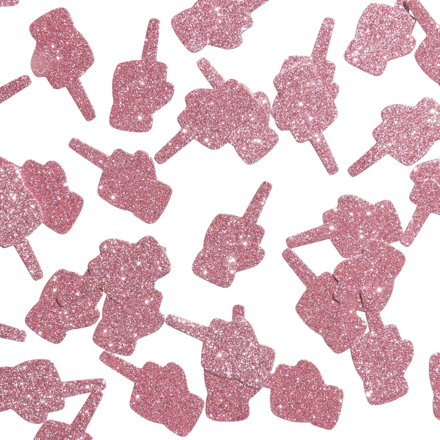 CloverCrafts 50 x Pink Glitter Middle Finger Confetti – Divorce Party ...