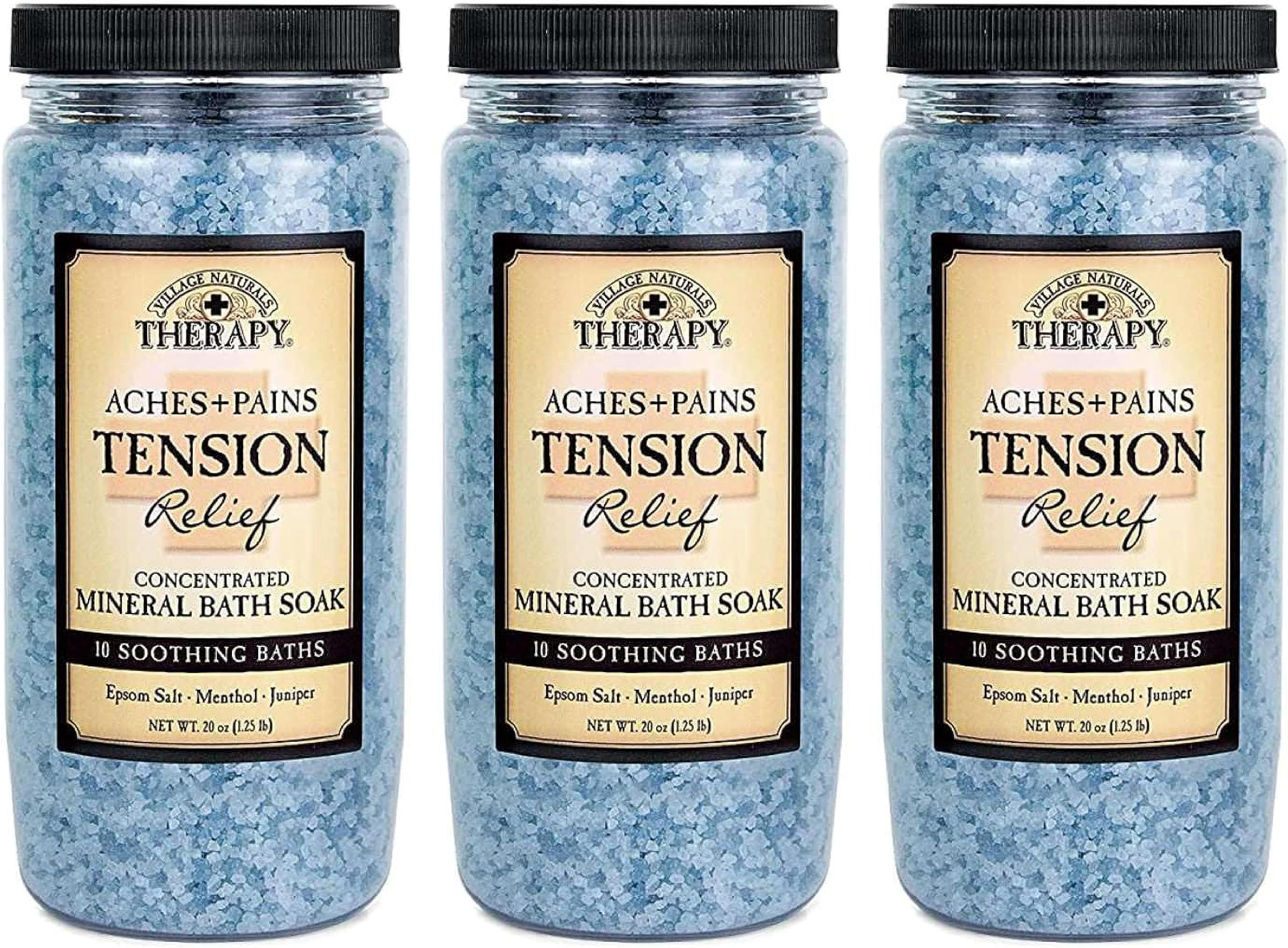 Amazon.com : Village Naturals Therapy Tension Concentrated Mineral Bath ...