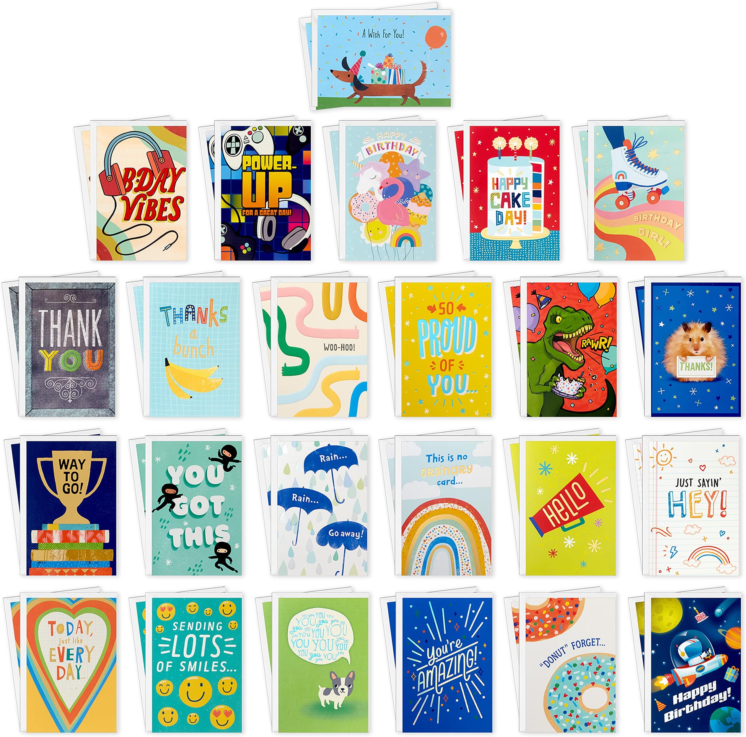 Amazon.com : Hallmark Birthday Cards Assortment, 20 Cards with ...