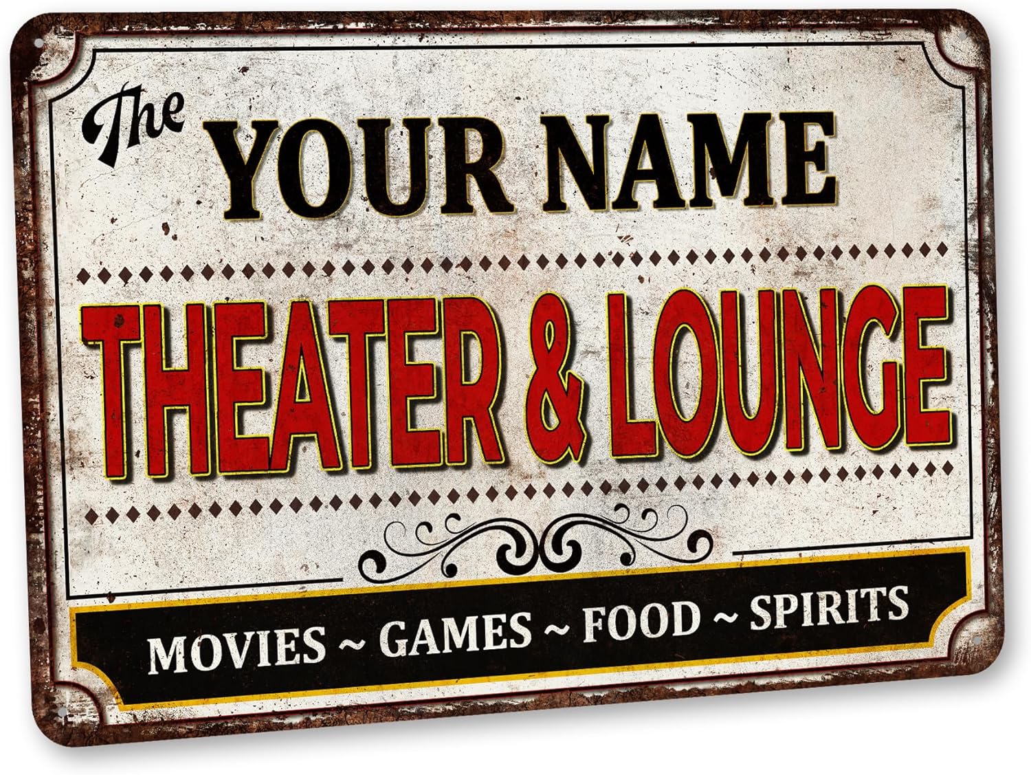 Amazon.com: Personalized Theater & Lounge Sign Movie Room Décor - Made ...