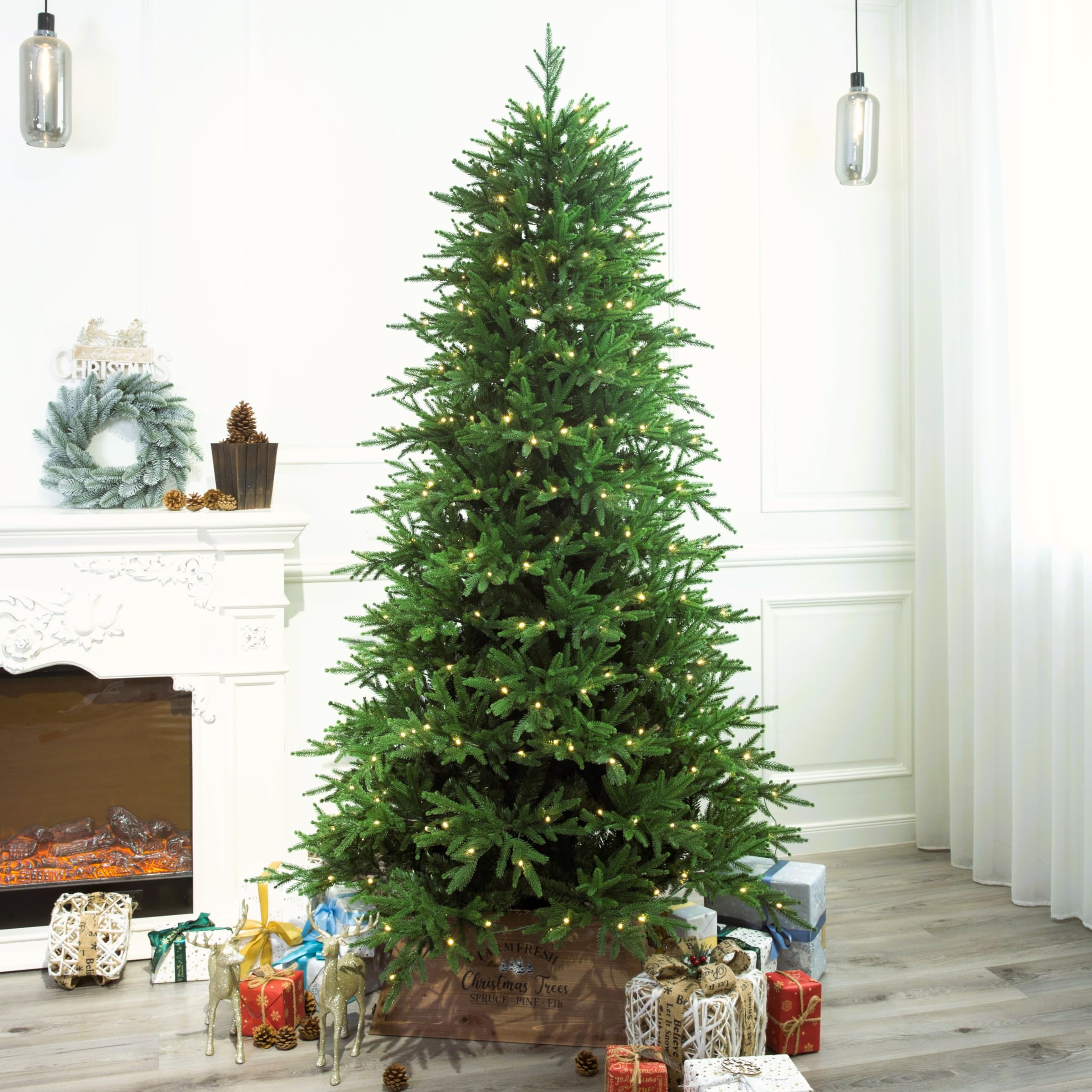 Amazon.com: Holiday Stuff 6' Realistic Norway Spruce Christmas Tree ...