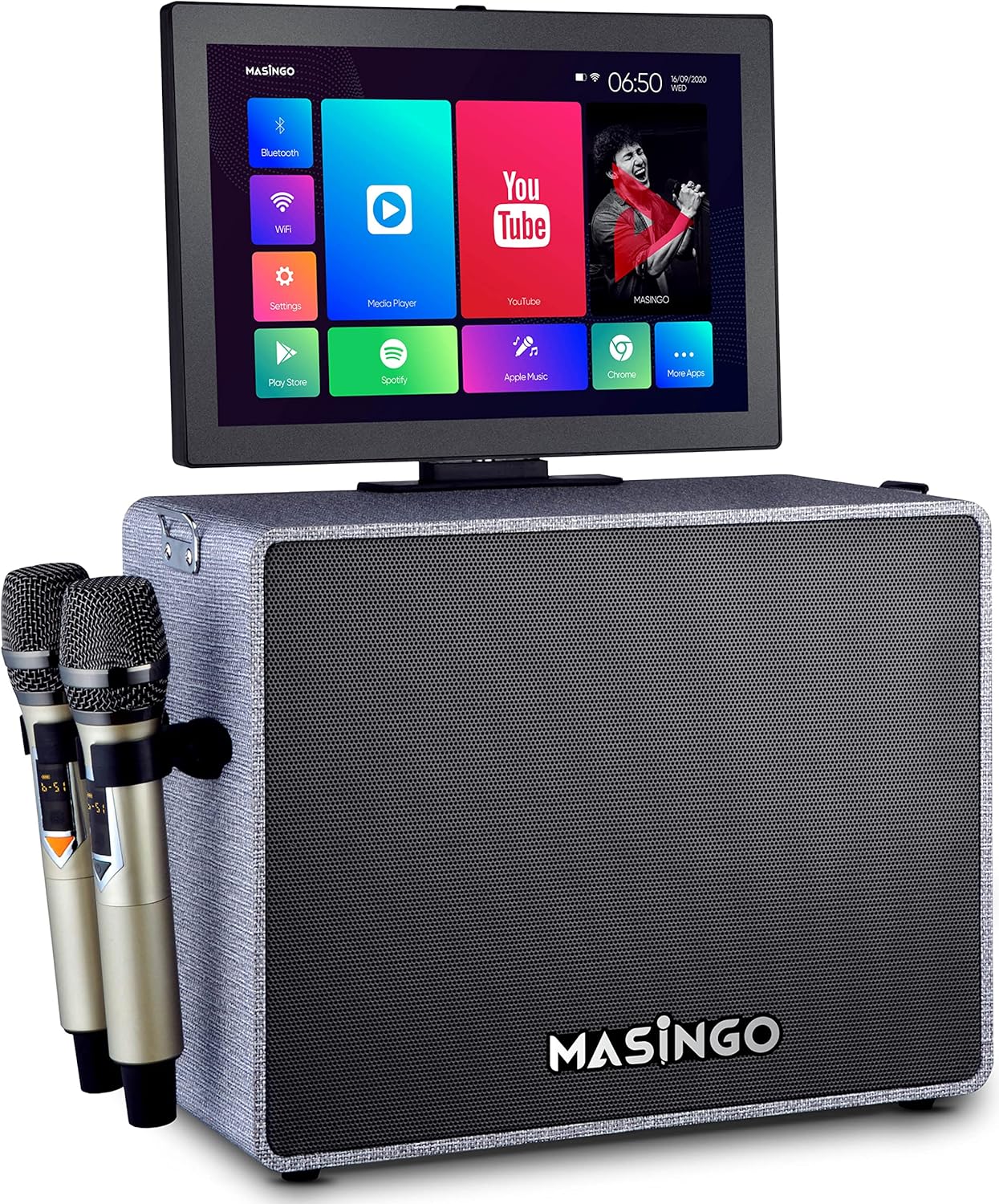 Amazon.com: MASINGO 2023 Professional Karaoke Machine with Lyrics ...