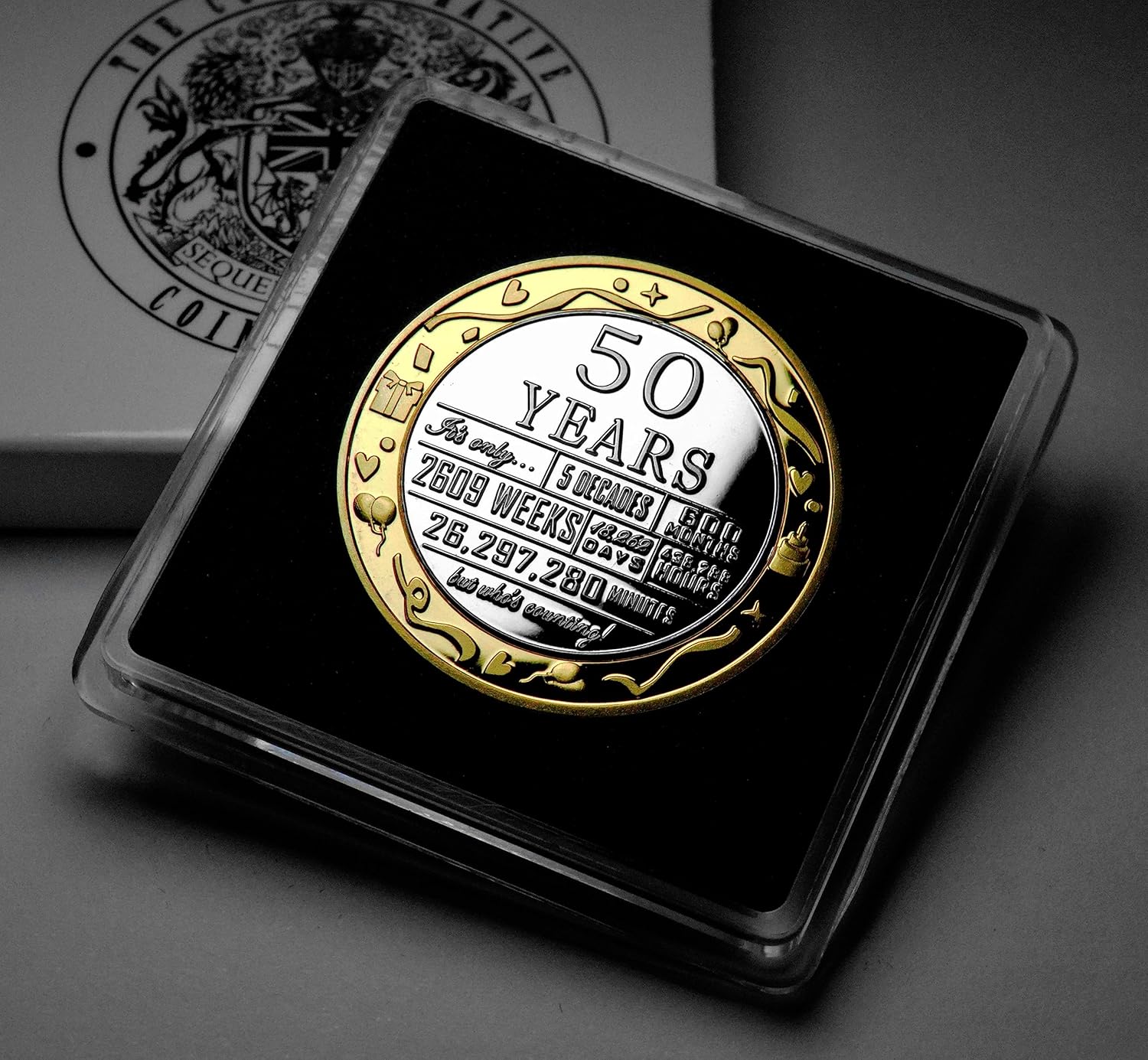 The Commemorative Coin Company 50th Birthday Dual Metal 24ct Gold ...