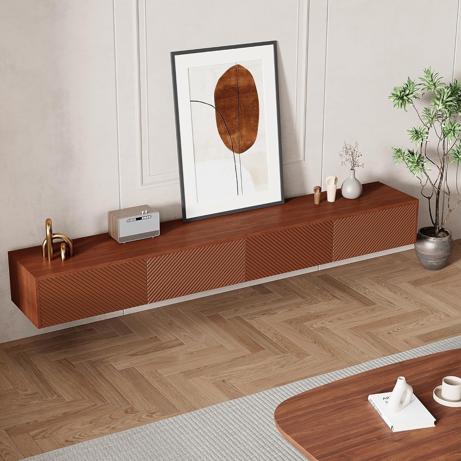 Amazon.com: Mid Century Modern Entertainment Center with Storage ...